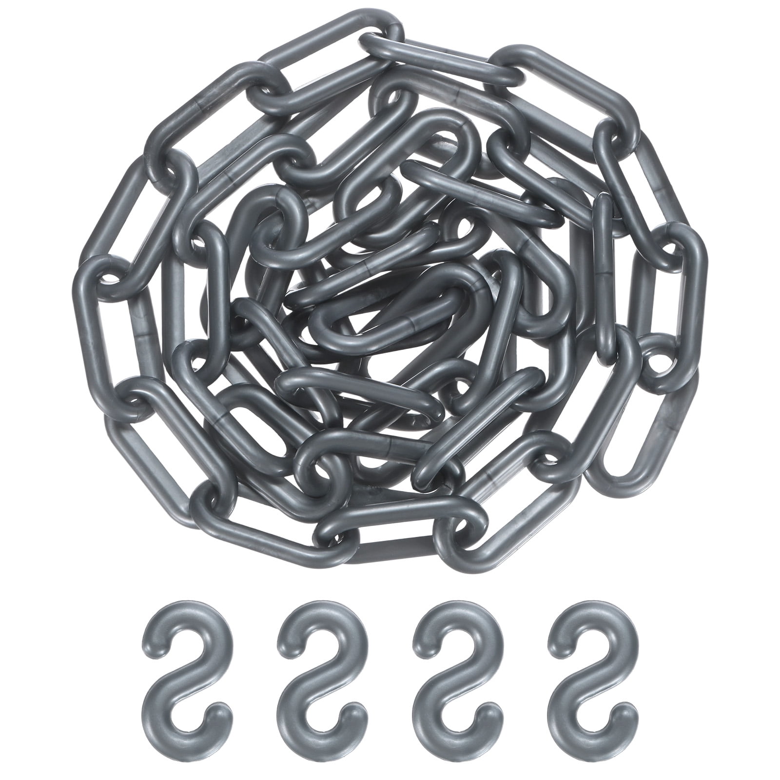 Uxcell Plastic Barriers Chain, 5Ft Length Gray Plastic Waterproof ...
