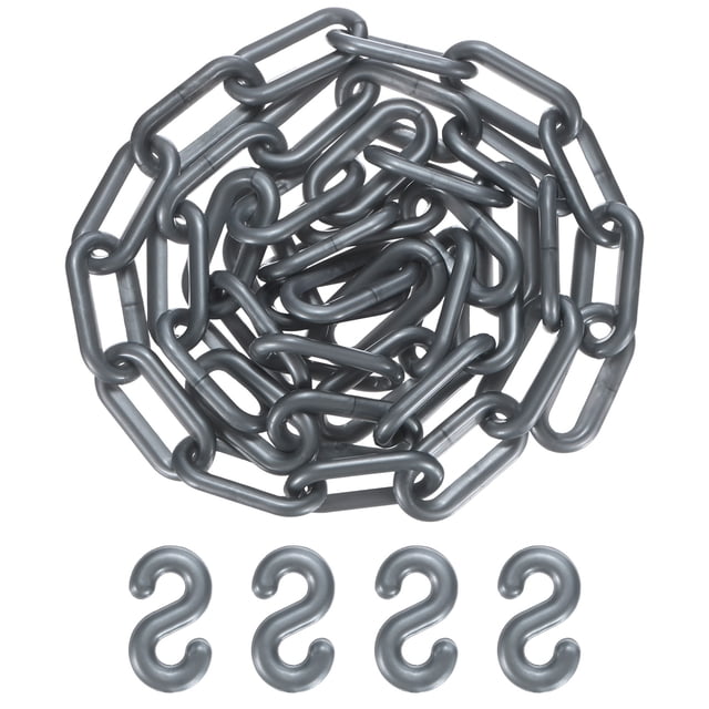 Uxcell Plastic Barriers Chain, 5Ft Length Gray Plastic Waterproof ...