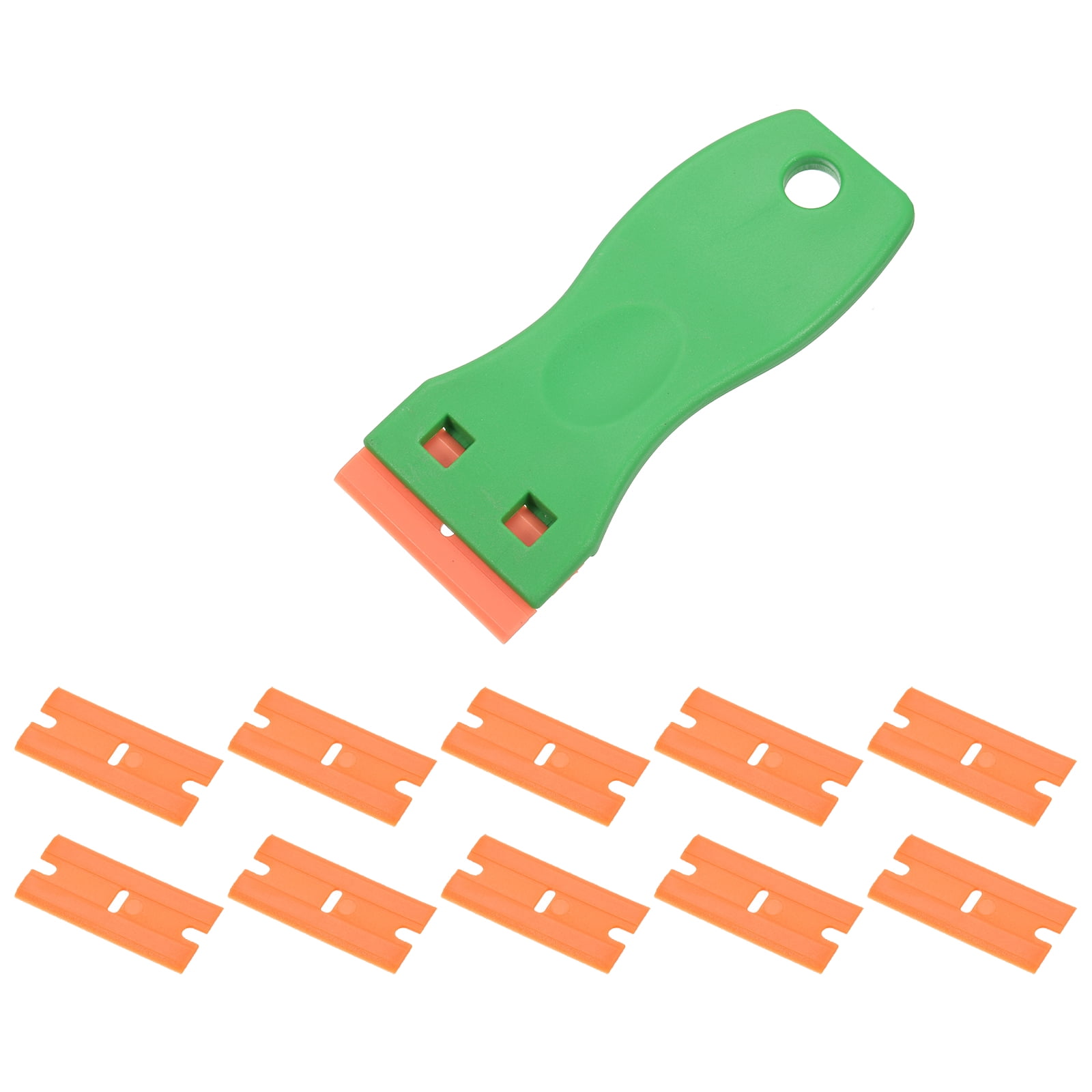 Uxcell Plastic Blade Scraper Remover Tool with 20Pcs Plastic Blades for ...