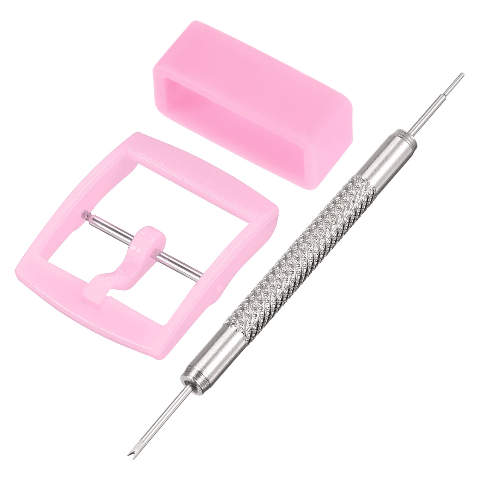 Uxcell Plastic Buckle, Silicone Strap Loops Pink for 20mm Watch Band ...