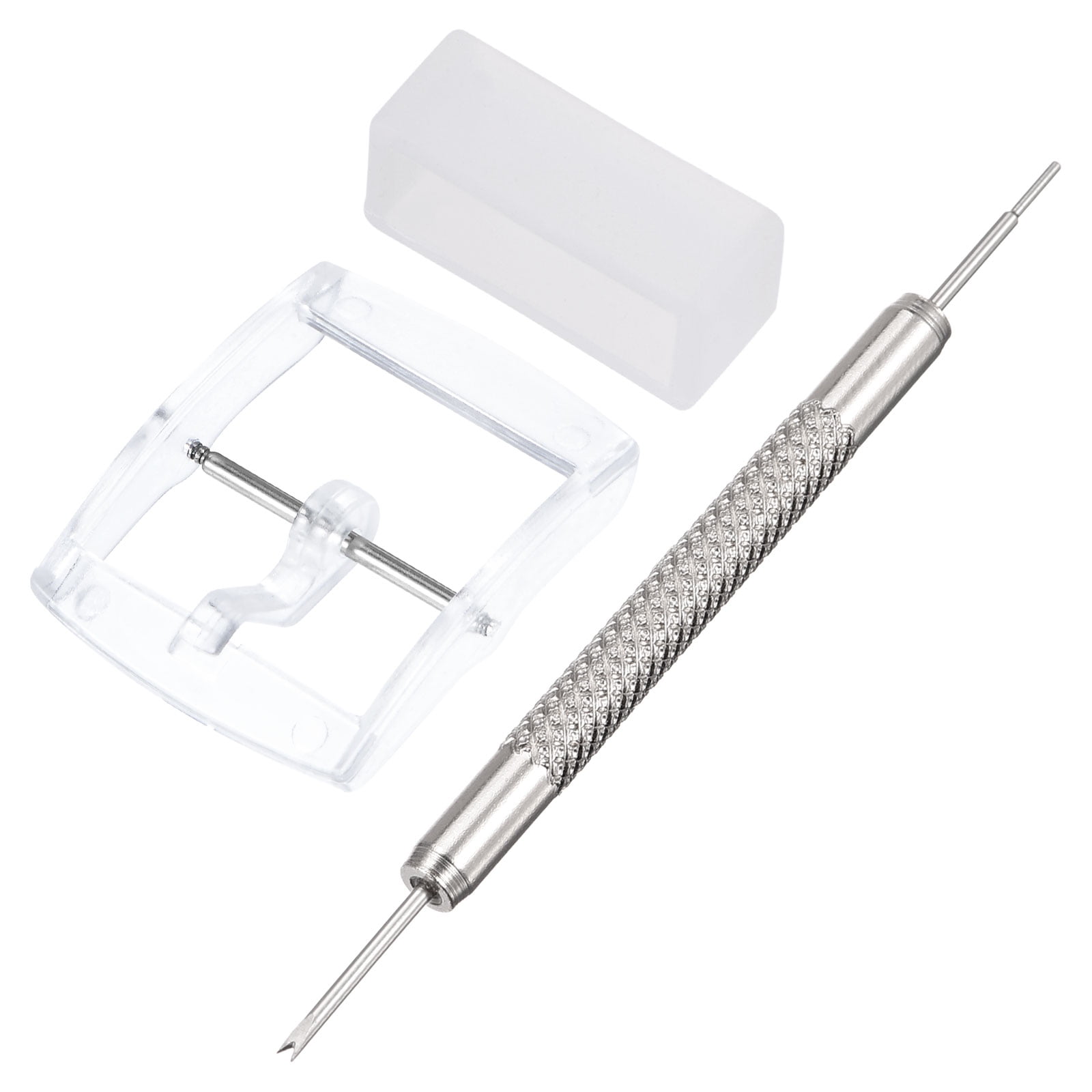 Uxcell Plastic Buckle, Silicone Strap Loops Transparent for 19mm Watch ...