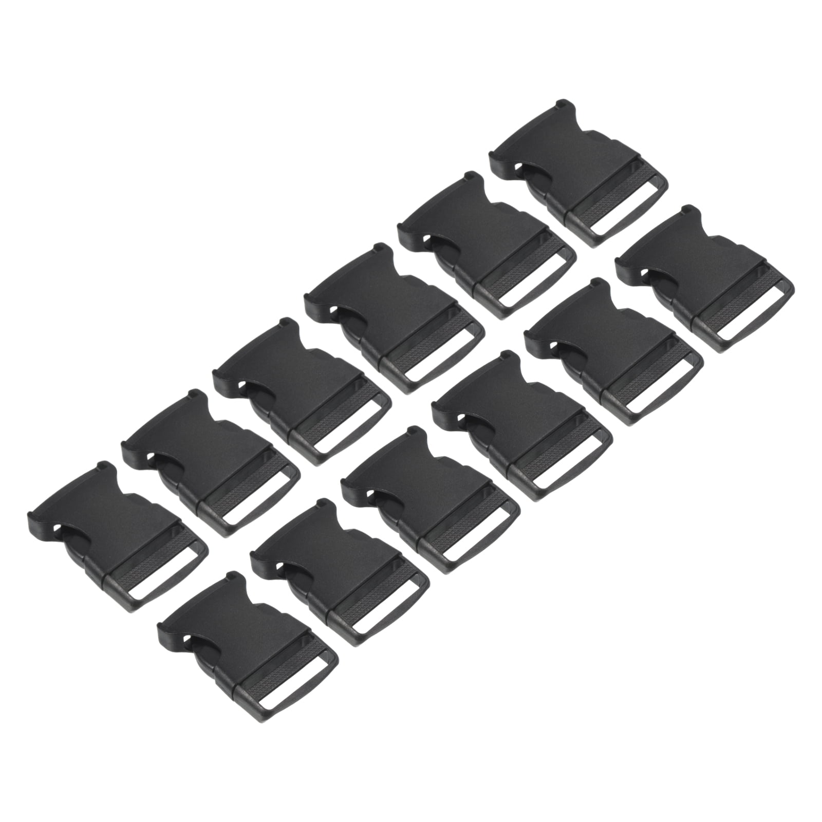 Uxcell Plastic Buckles 12 Pack Quick Side Release Clips Black 32mm ...
