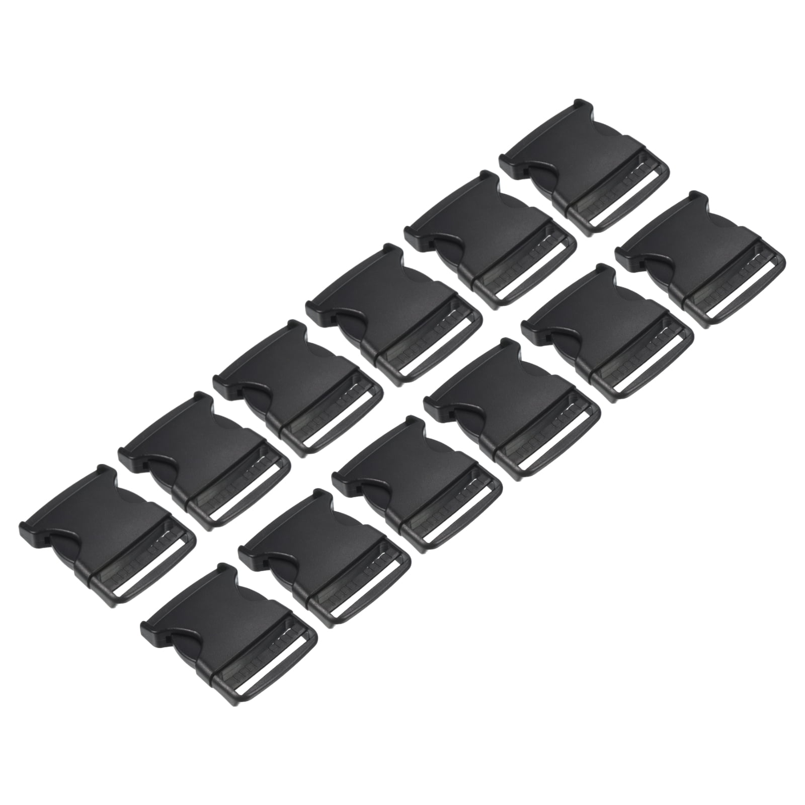 Uxcell Plastic Buckles 12 Pack Quick Side Release Clips Black 51mm ...