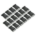 Uxcell Plastic Buckles 16 Pack Quick Side Release Clips Black 25mm ...