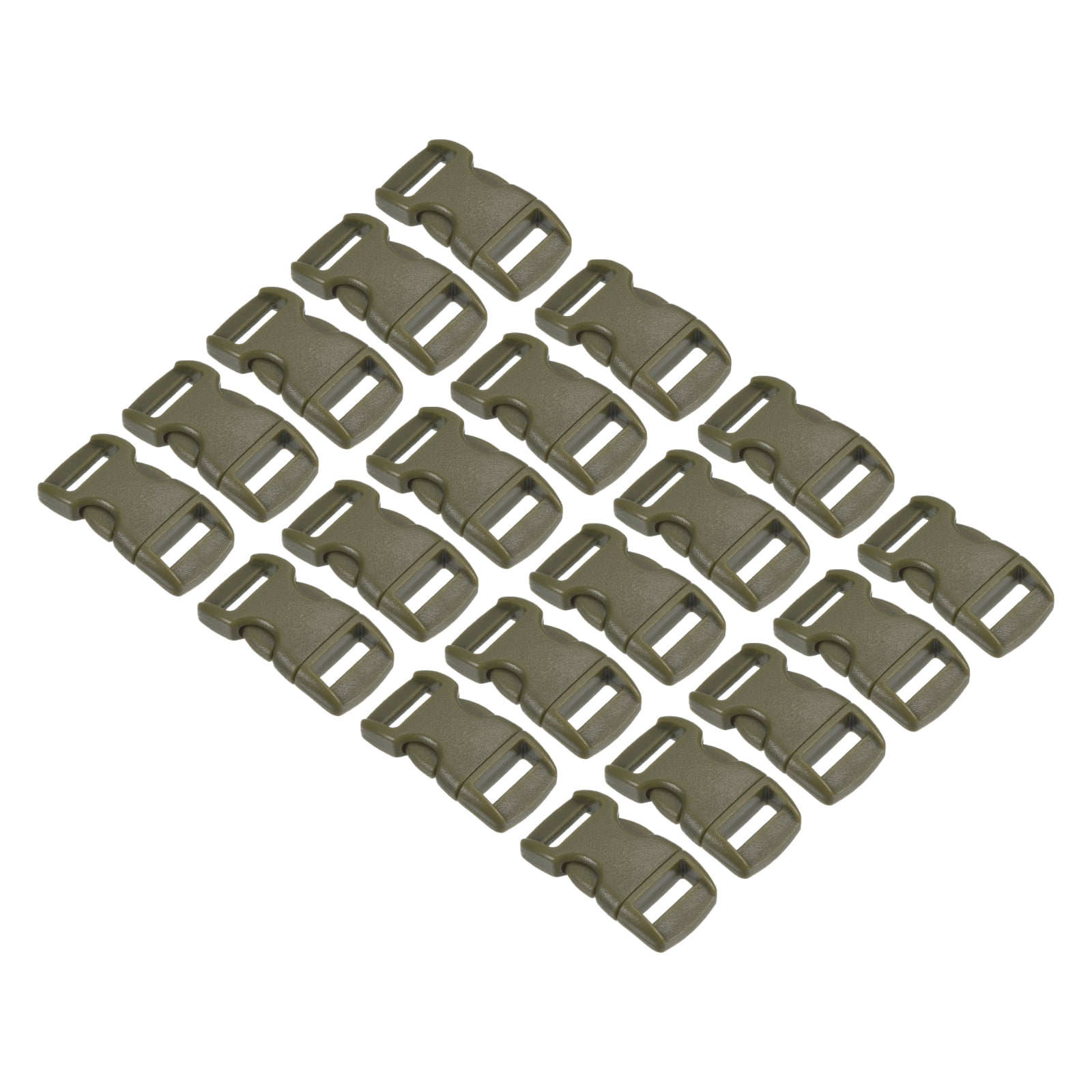 Uxcell Plastic Buckles 20 Pack Quick Side Release Clips Olive 11mm ...