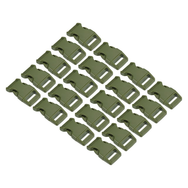 Uxcell Plastic Buckles 20 Pack Quick Side Release Clips Olive 16mm ...