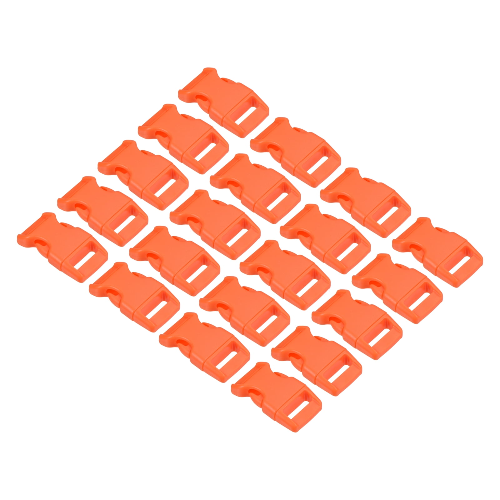 Uxcell Plastic Buckles 20 Pack Quick Side Release Clips Orange 16mm ...