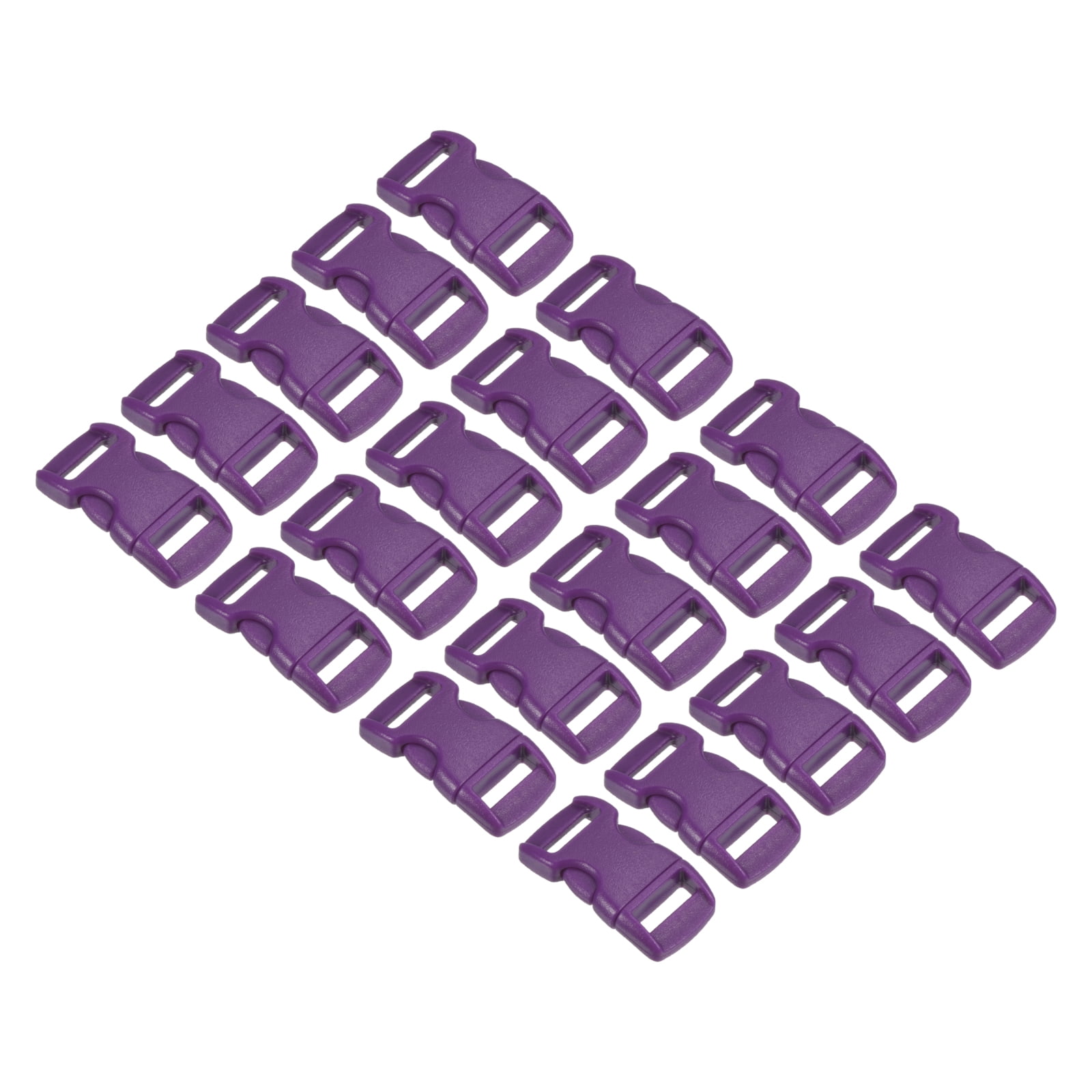 Uxcell Plastic Buckles 20 Pack Quick Side Release Clips Purple 11mm ...