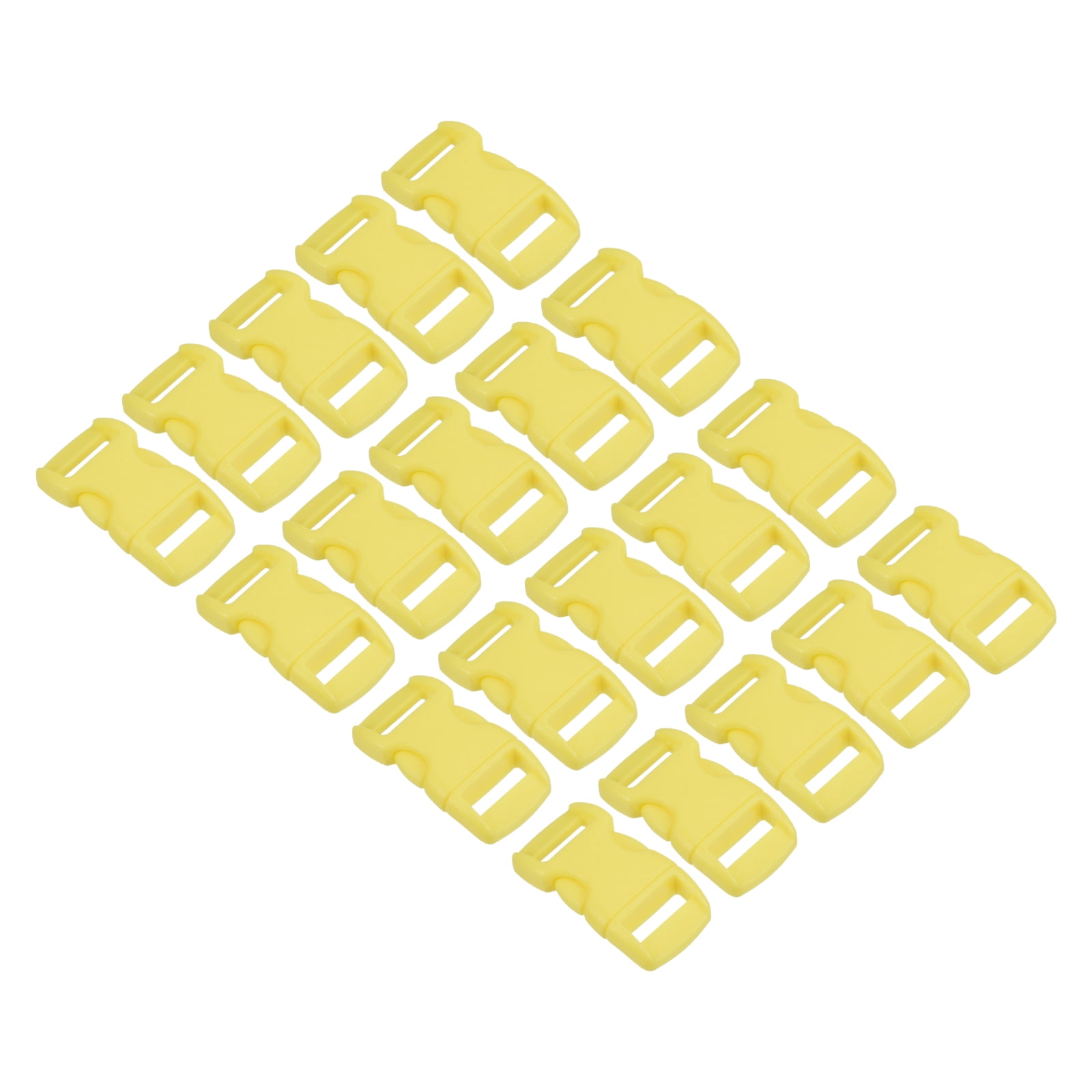 Uxcell Plastic Buckles 20 Pack Quick Side Release Clips Yellow 11mm ...