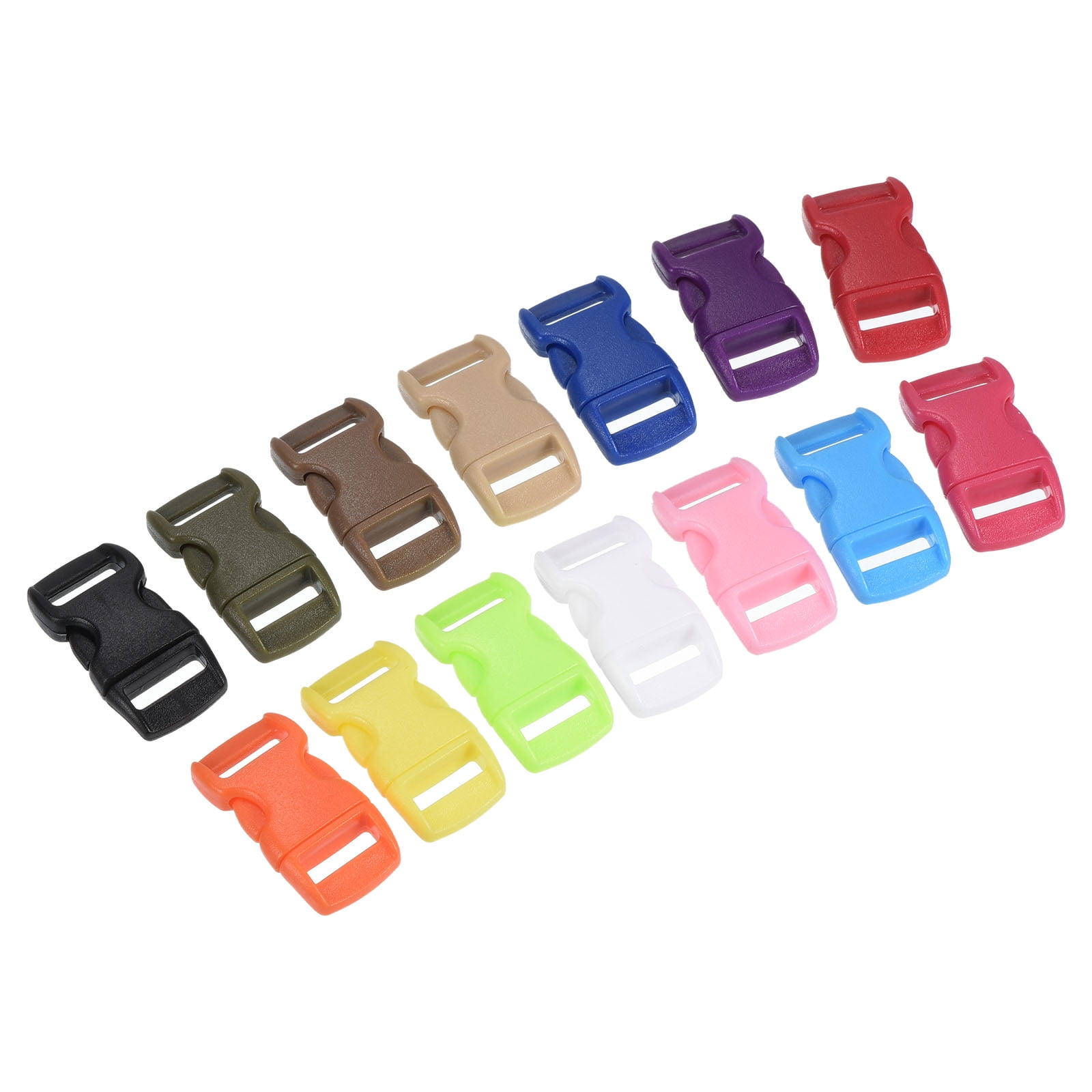 Uxcell Plastic Buckles 28 Pack Quick Side Release Clips Multicolored ...