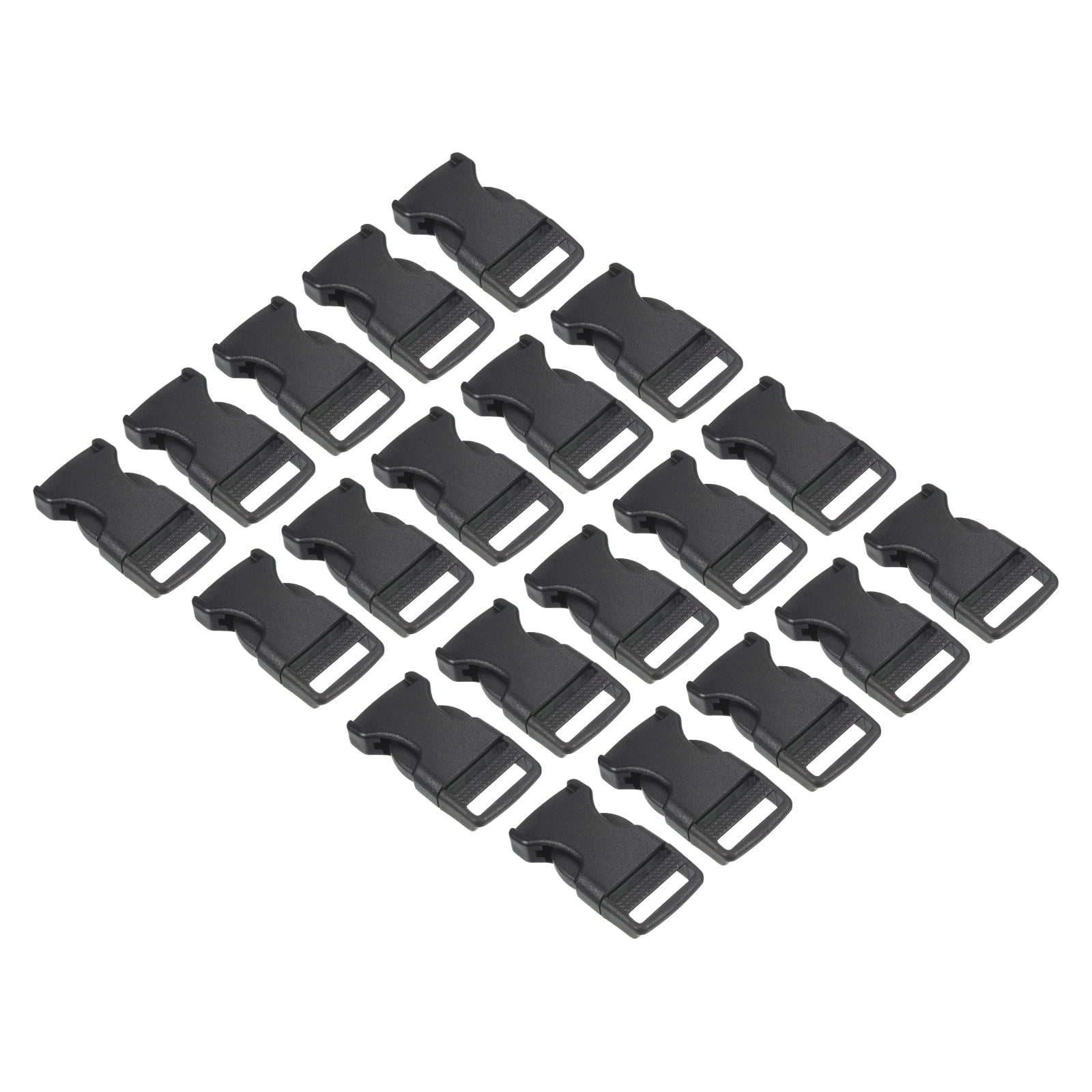 Uxcell Plastic Buckles 40 Pack Quick Side Release Clips Black 20mm ...