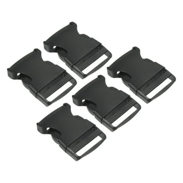 Uxcell Plastic Buckles 16 Pack Quick Side Release Clips Black 25mm ...