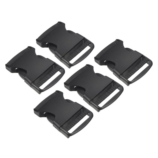 Uxcell Plastic Buckles 5 Pack Quick Side Release Clips Black 39mm ...