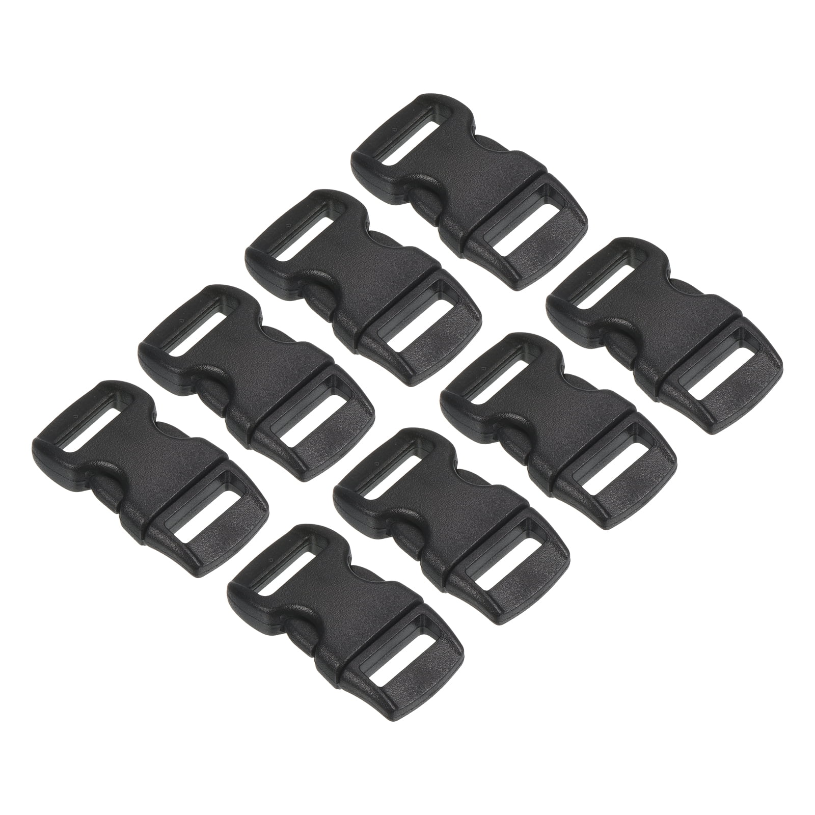 Uxcell Plastic Buckles 8 Pack Quick Side Release Clips Black 11mm ...