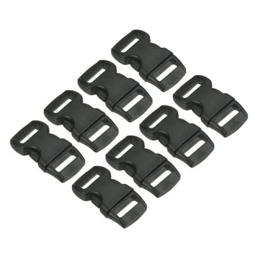 Uxcell Plastic Buckles 16 Pack Quick Side Release Clips Black 25mm ...