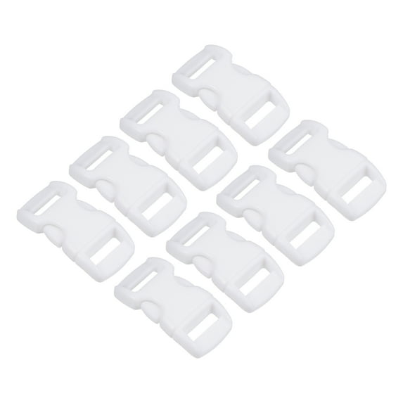 Uxcell Plastic Buckles 8 Pack Quick Side Release Clips White 11mm ...