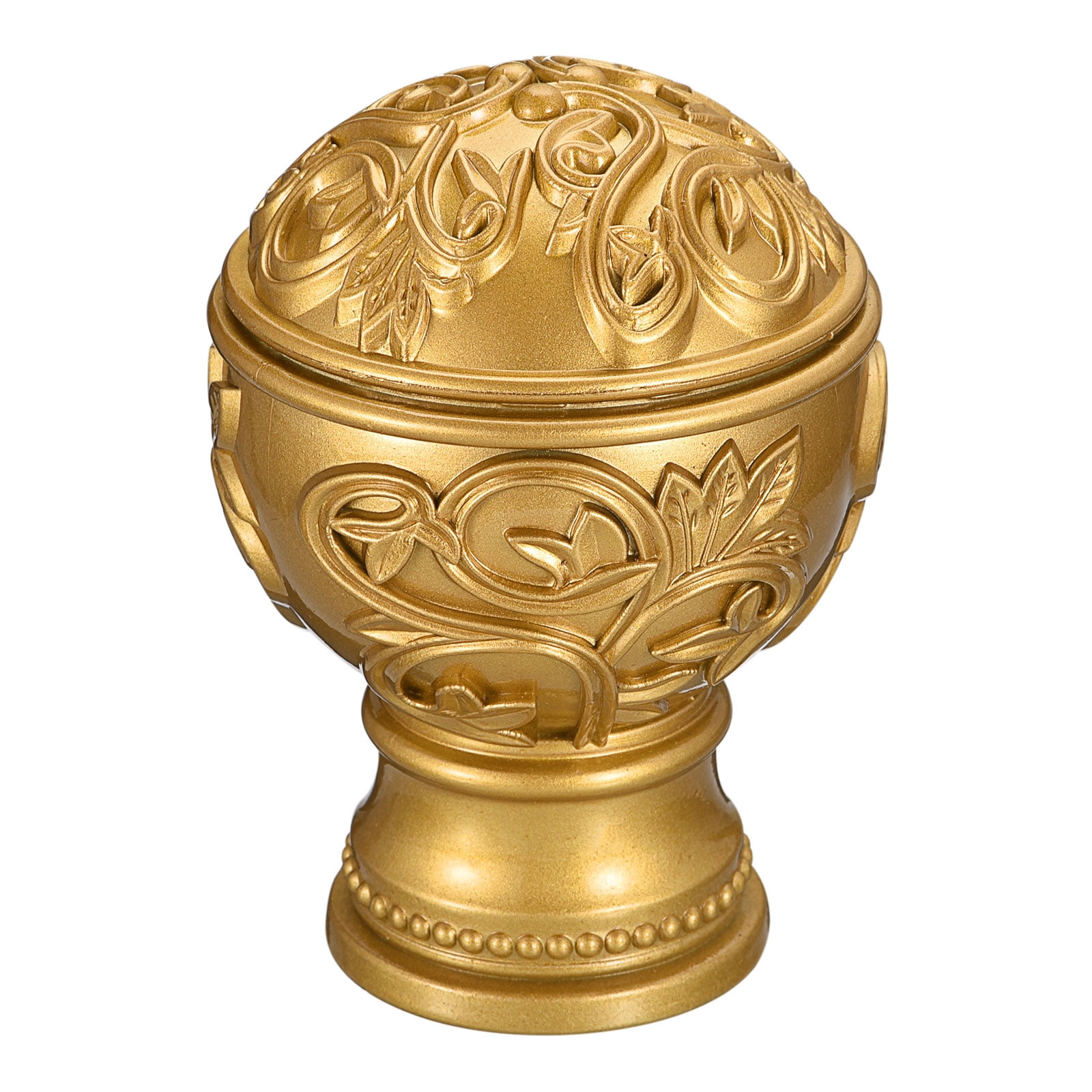 Uxcell Plastic Carved Curtain Rod Finials Drapery Rail Head Fits Dia ...