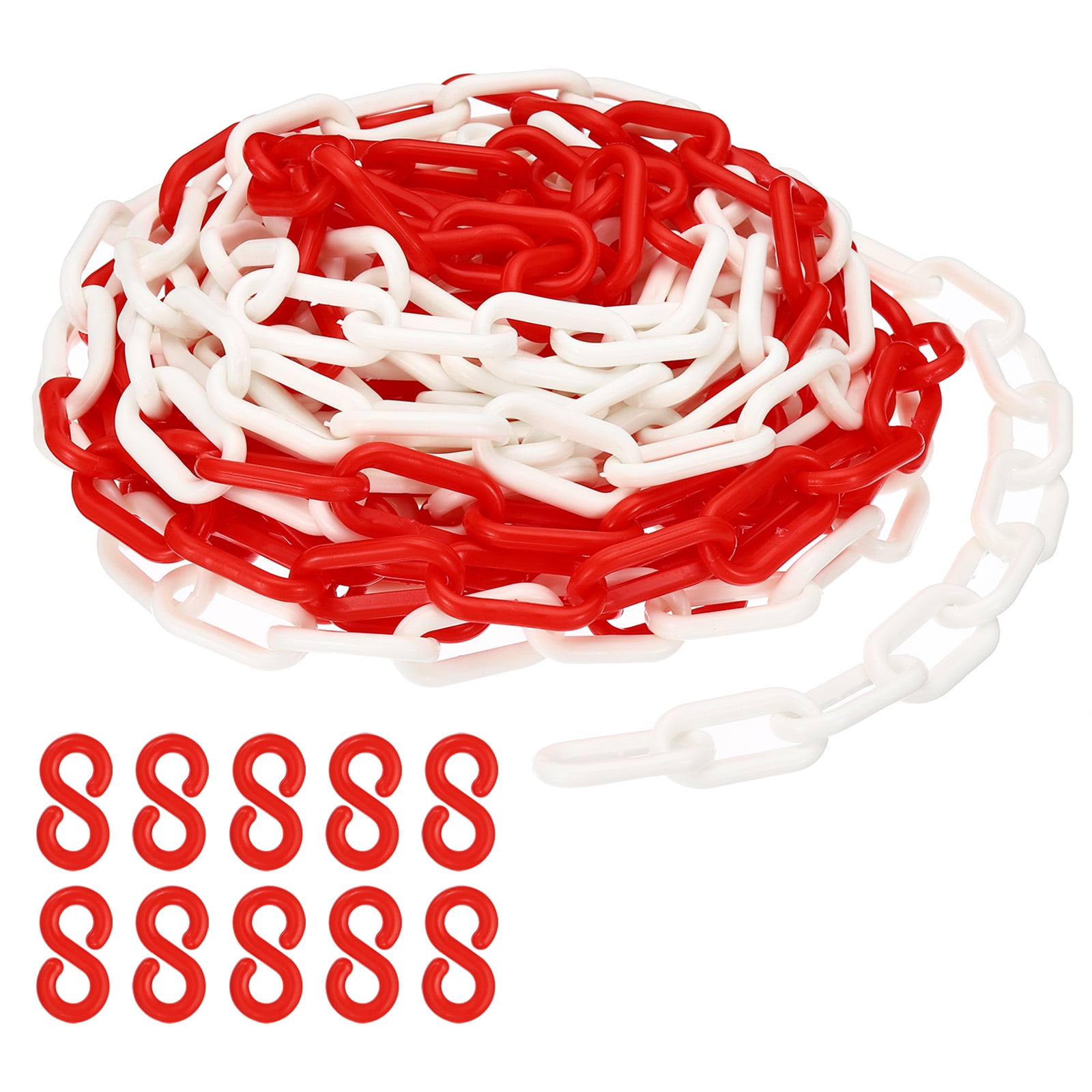 Uxcell Plastic Chain,25 FEET Safety Barrier Chain for Crowd, 1/4inch ...
