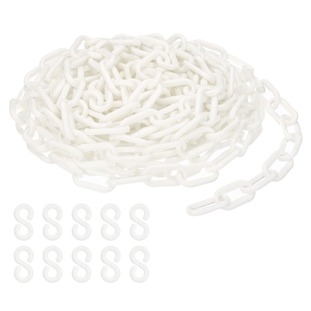 Uxcell Plastic Chain,25 FEET Safety Barrier Chain for Crowd Control, 1 ...
