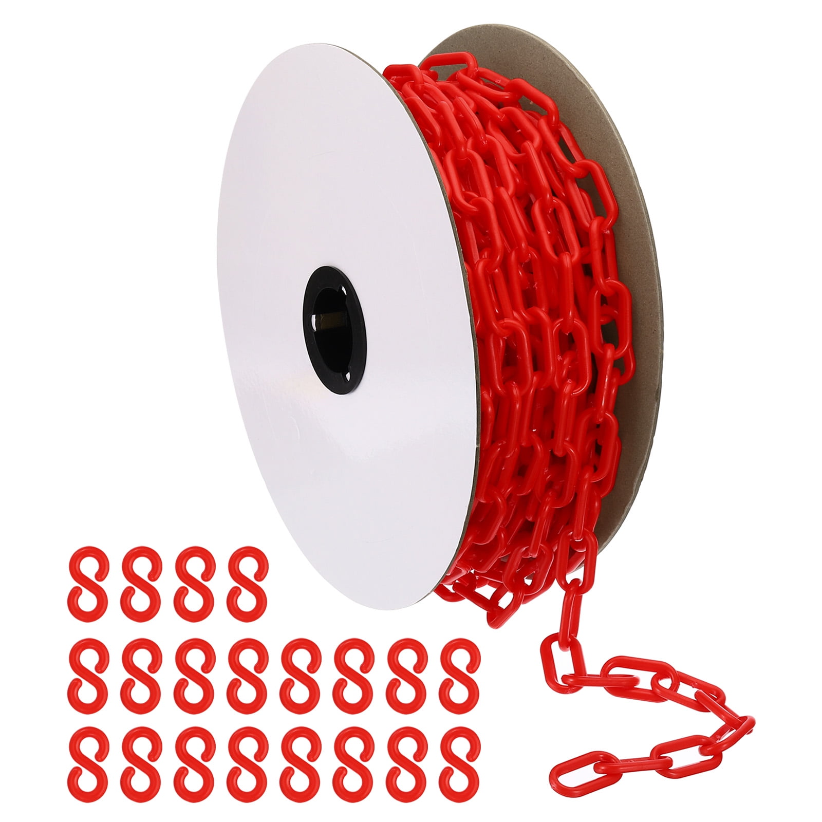 Uxcell Plastic Chain,64 FEET Safety Barrier Chain for Crowd Control, 1 ...