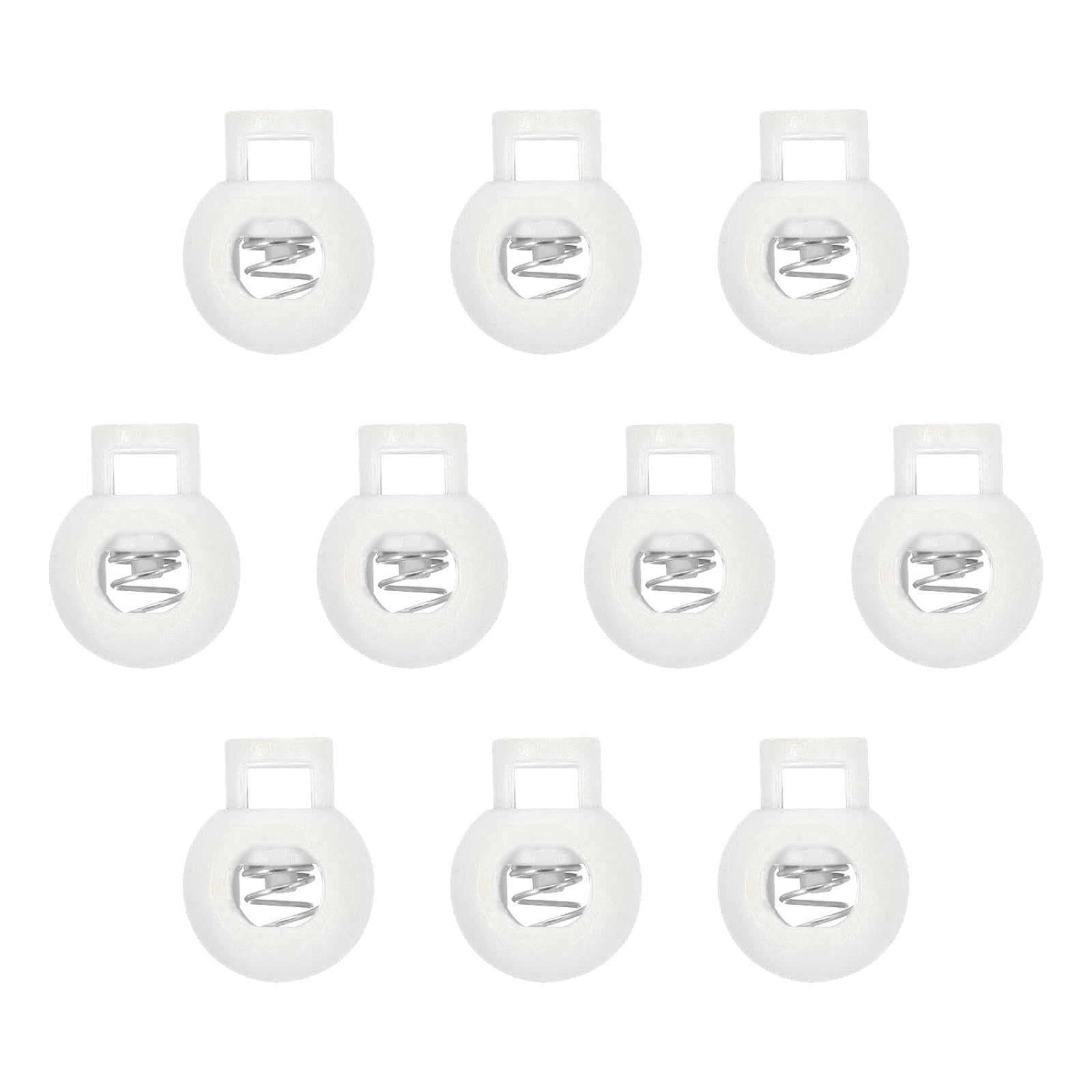 Uxcell Plastic Cord Lock, Single Hole Toggle Stopper Round Ball Shaped ...