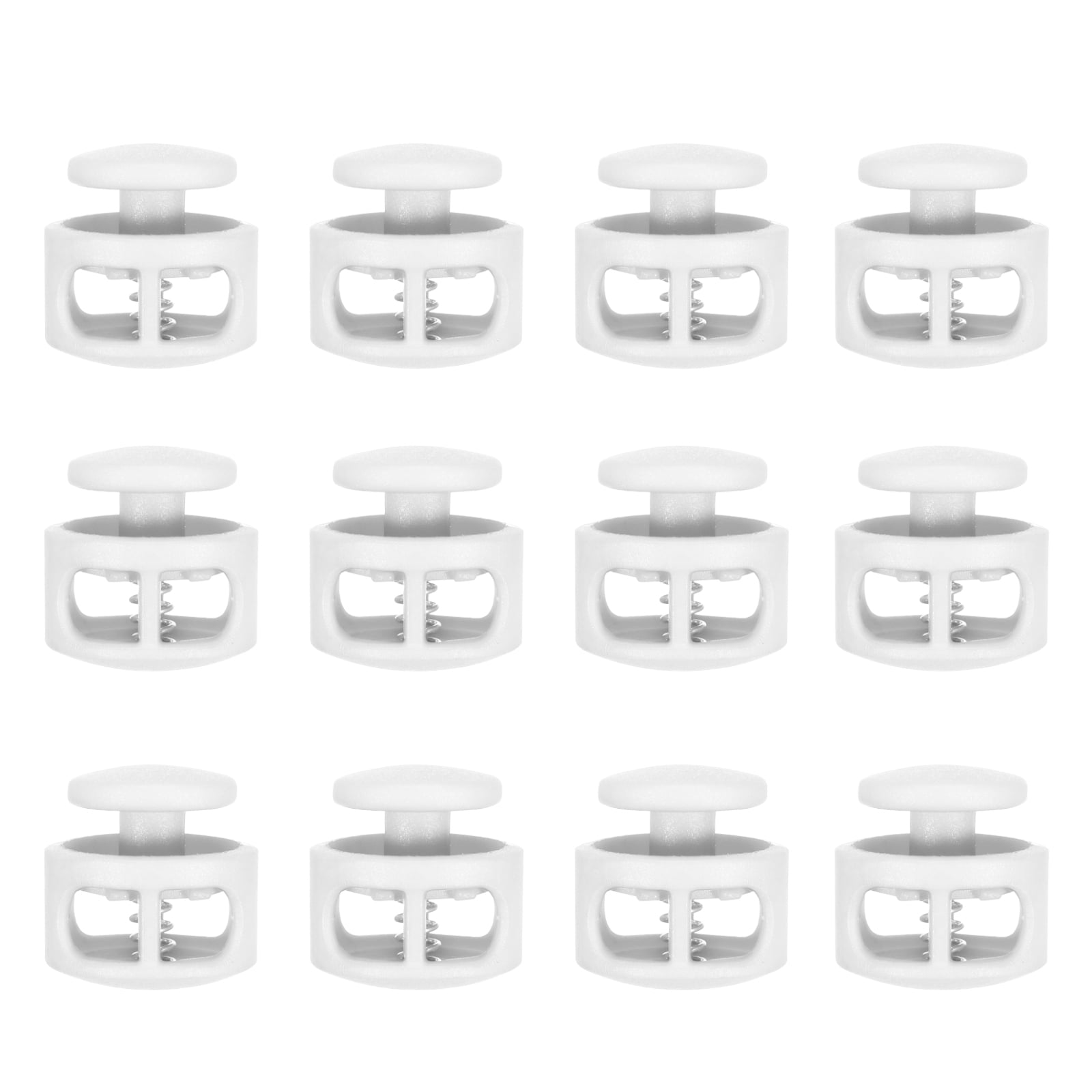 Uxcell Plastic Cord Locks, Double Hole Spring Cord Toggle Stopper ...