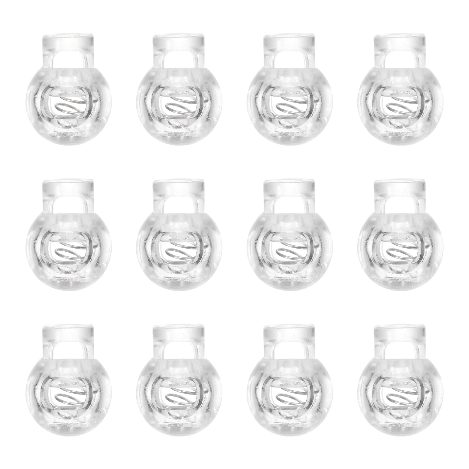 Uxcell Plastic Cord Locks, Single Hole Toggle Stopper Round Ball Shaped ...