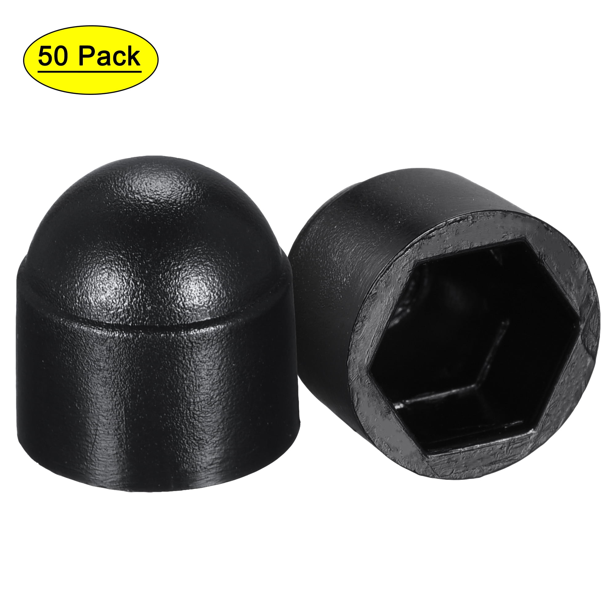 Uxcell M6/10mm Hex Nut Cover, Plastic Dome Nut Screw Bolt Protector ...