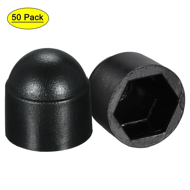 Uxcell M6/10mm Hex Nut Cover, Plastic Dome Nut Screw Bolt Protector ...