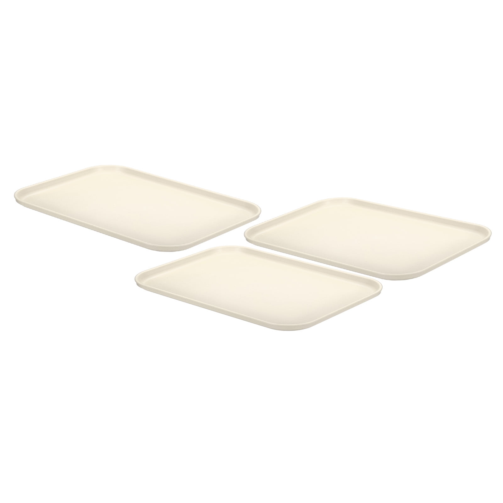 Uxcell Plastic Fast Food Serving Tray, 12.2" x 8.9" Reusable Cafeteria ...