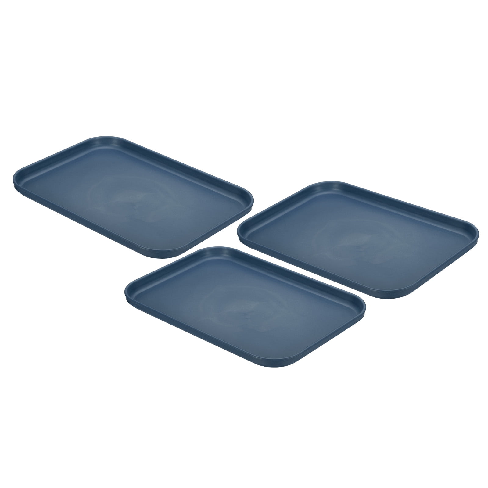 Uxcell Plastic Fast Food Serving Tray, 9.8" x 6.7" Reusable Cafeteria ...