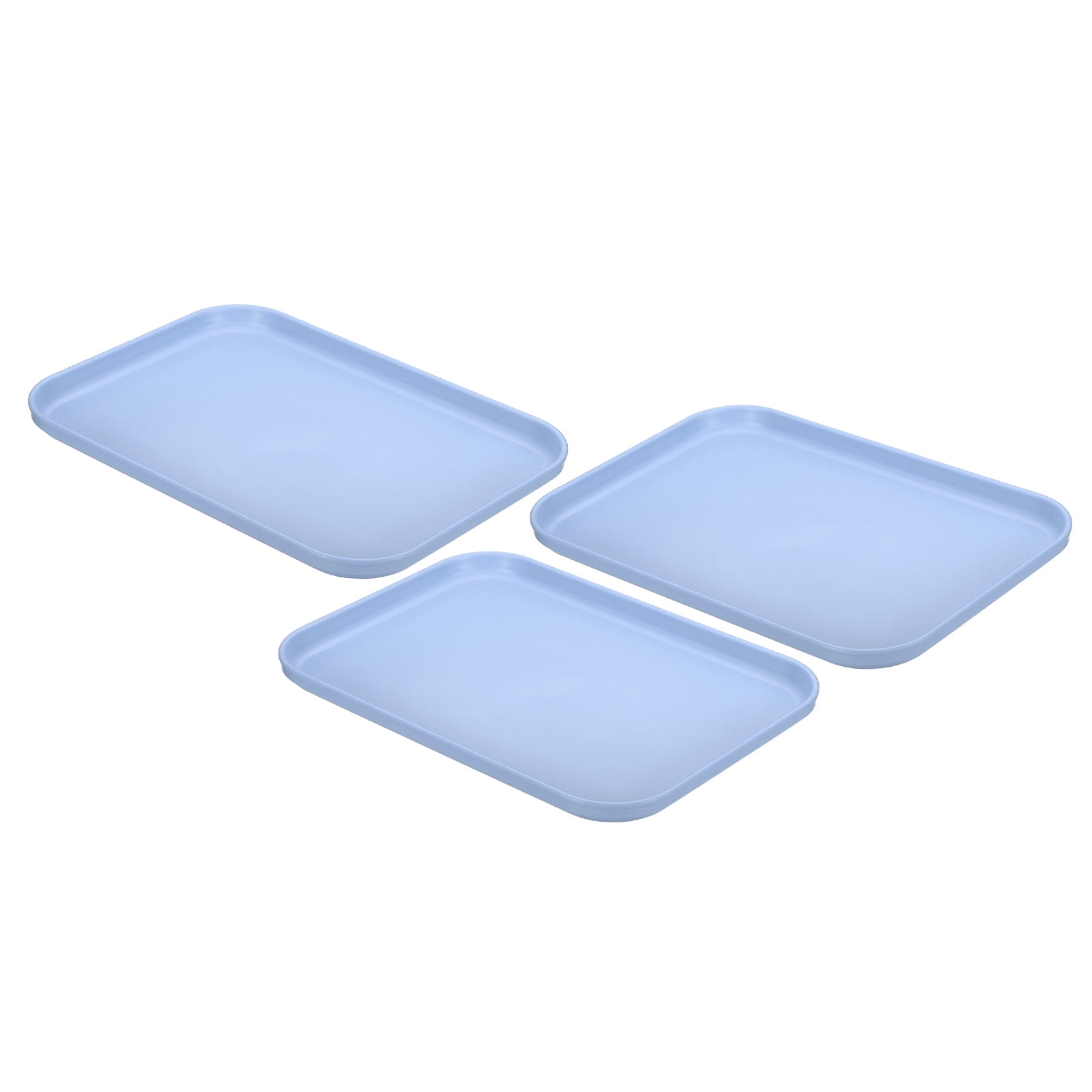 Uxcell Plastic Fast Food Serving Tray, 9.8" x 6.7" Reusable Cafeteria ...