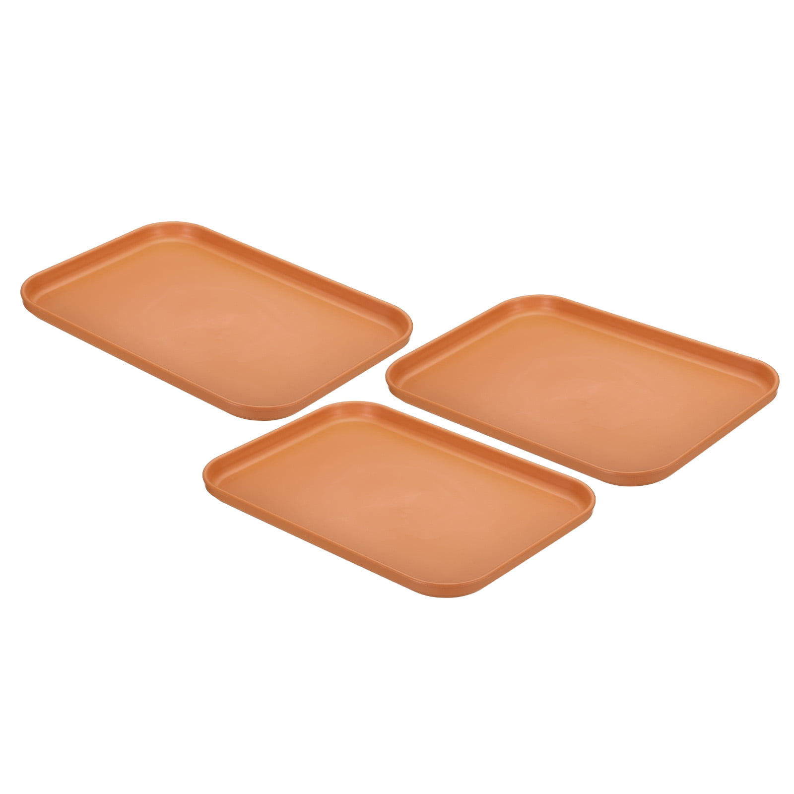 Uxcell Plastic Fast Food Serving Tray, 9.8" x 6.7" Reusable Cafeteria ...