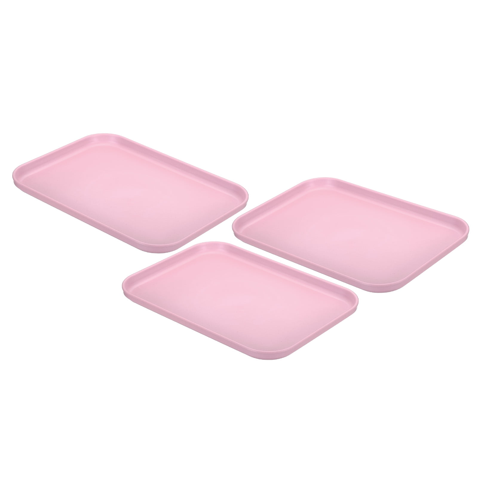 Uxcell Plastic Fast Food Serving Tray, 9.8" x 6.7" Reusable Cafeteria ...