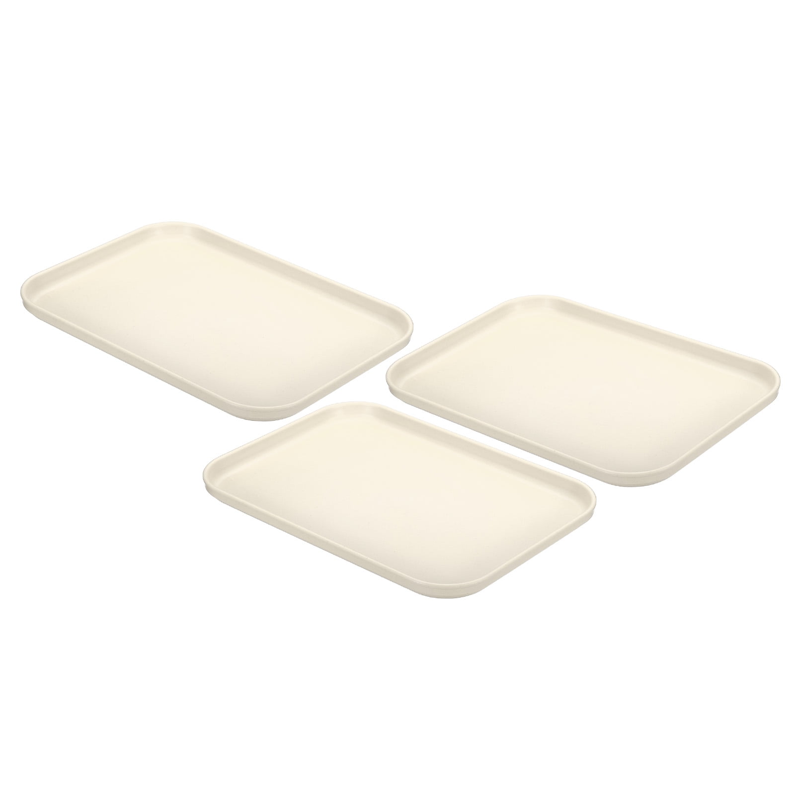 Uxcell Plastic Fast Food Serving Tray, 9.8" x 6.7" Reusable Cafeteria ...