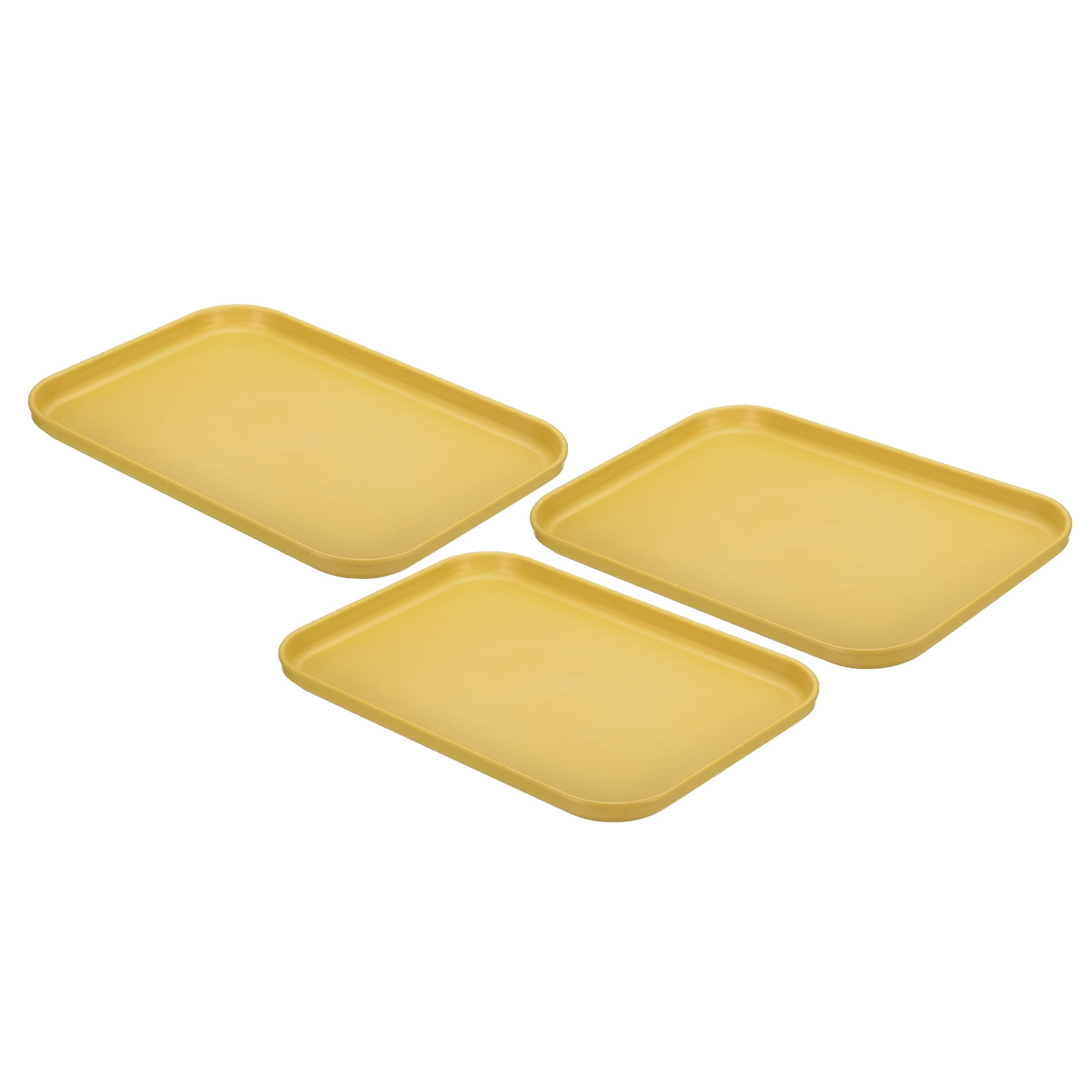 Uxcell Plastic Fast Food Serving Tray, 9.8" x 6.7" Reusable Cafeteria ...