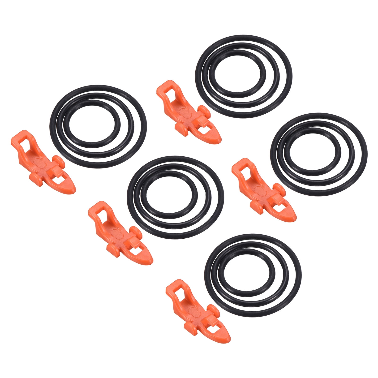 Uxcell Plastic Fishing Hook Keeper Holder with 3 Size Rubber Rings ...