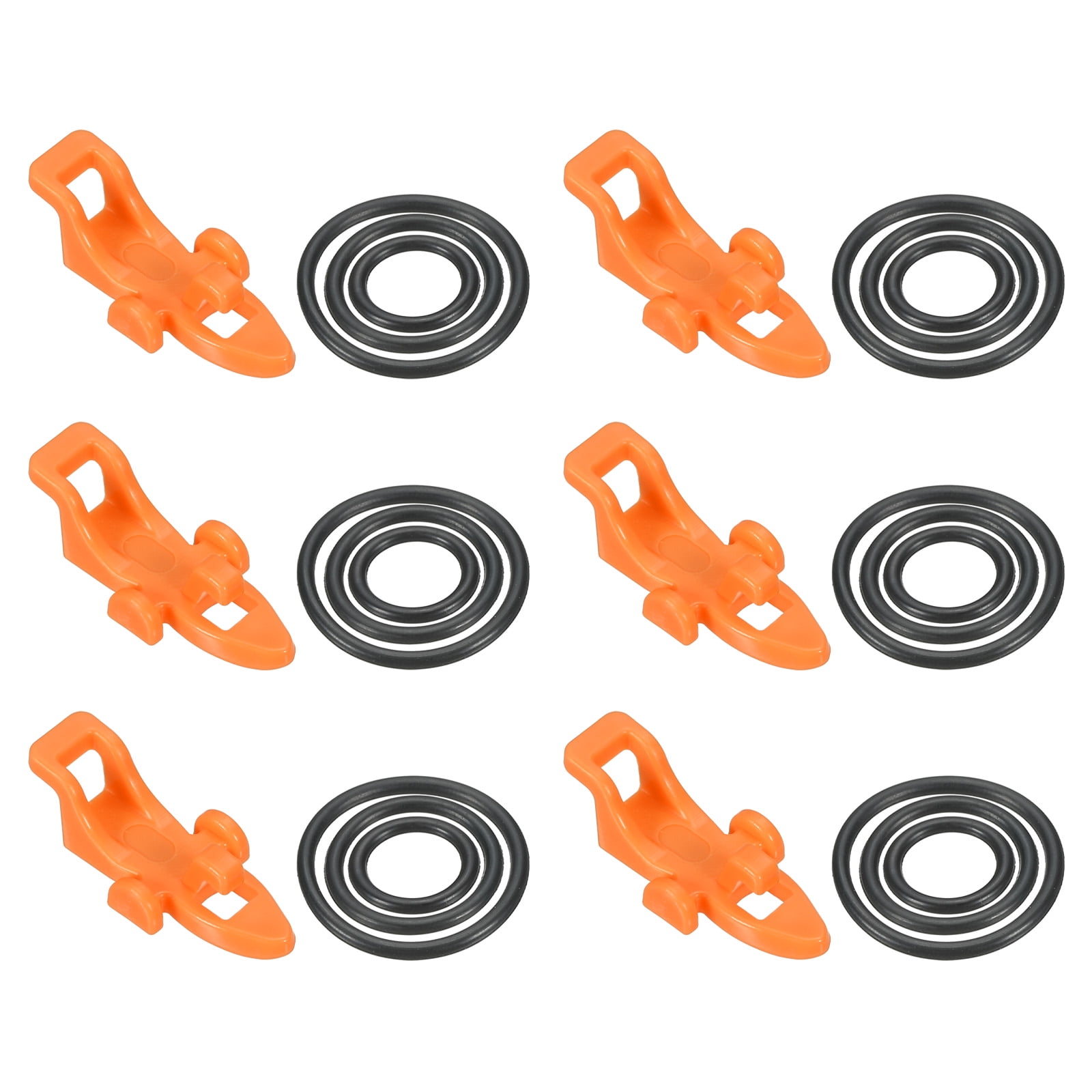 Uxcell Plastic Fishing Hook Keeper Holder with 3 Size Rubber Rings ...