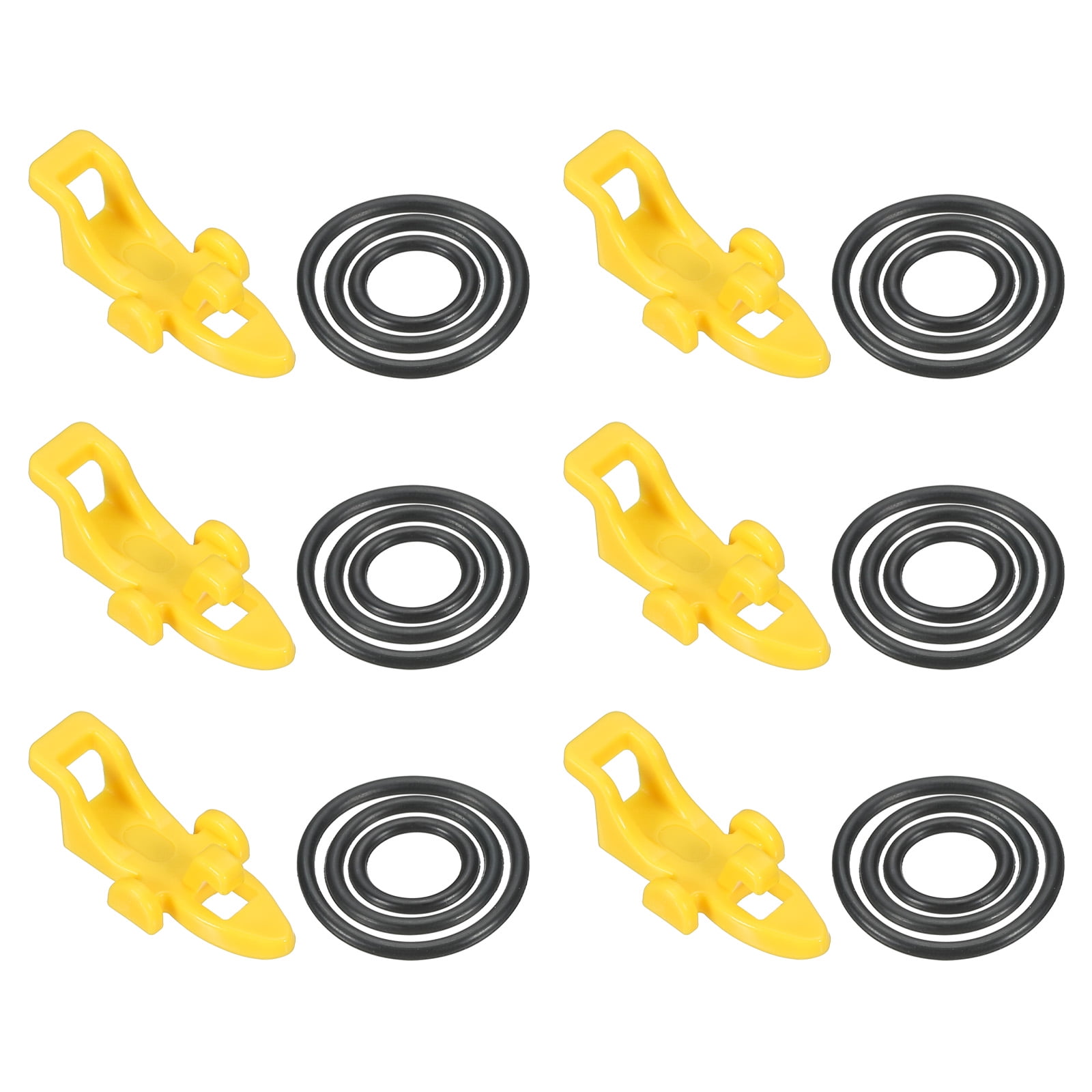 Uxcell Plastic Fishing Hook Keeper Holder with 3 Size Rubber Rings ...