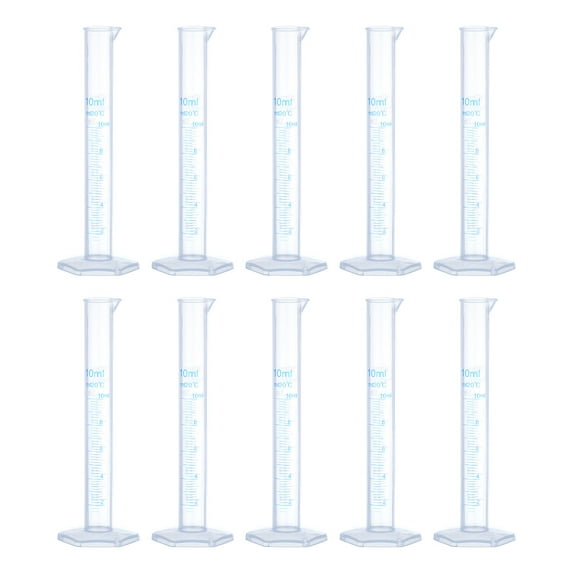 Uxcell Plastic Graduated Cylinder, 10ml Measuring Cylinder, Test Tube ...