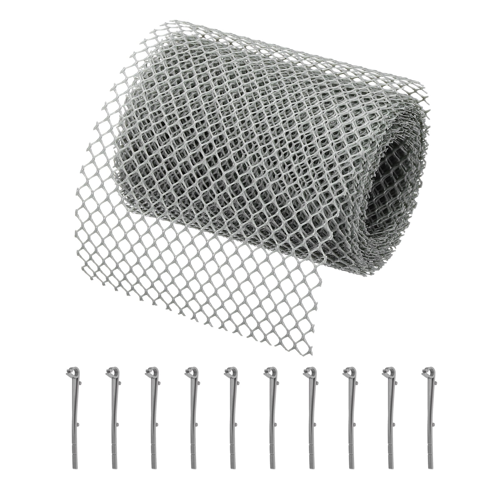 Uxcell Plastic Gutter Guard Mesh Roll, 19.7ft x 5.91 Inch Gutter Guard ...