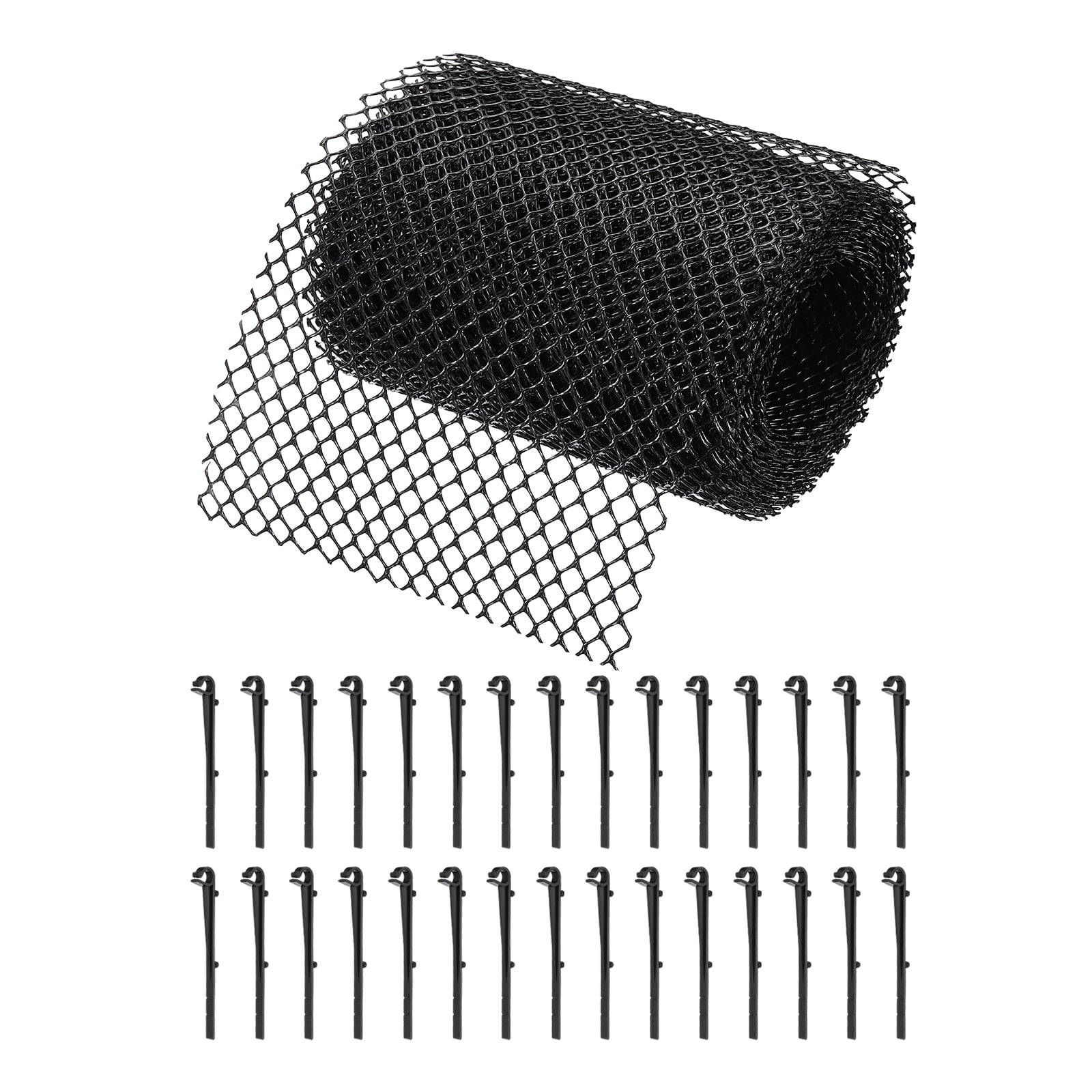 Uxcell Plastic Gutter Guard Mesh Roll, 19.7ft x 5.91 Inch Gutter Guard ...