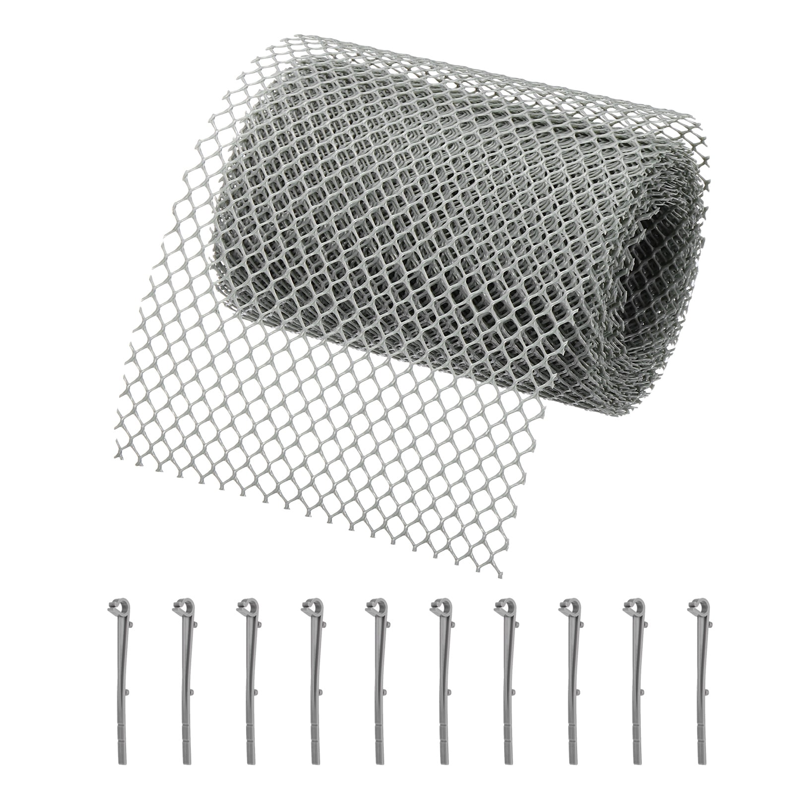 Uxcell Plastic Gutter Guard Mesh Roll, 19.7ft x 6.3 Inch Gutter Guard ...