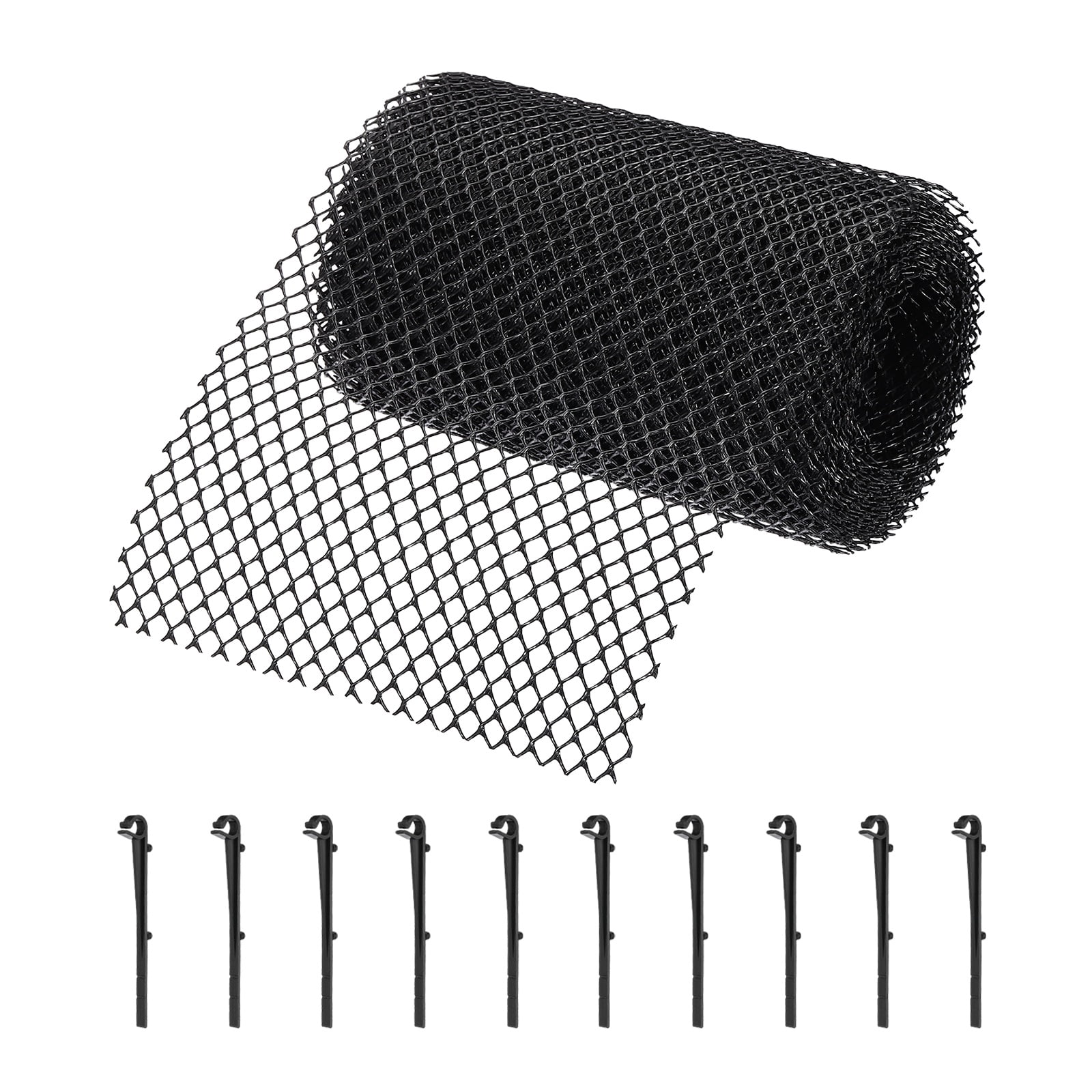 Uxcell Plastic Gutter Guard Mesh Roll, 19.7ft x 7.09 Inch Gutter Guard ...