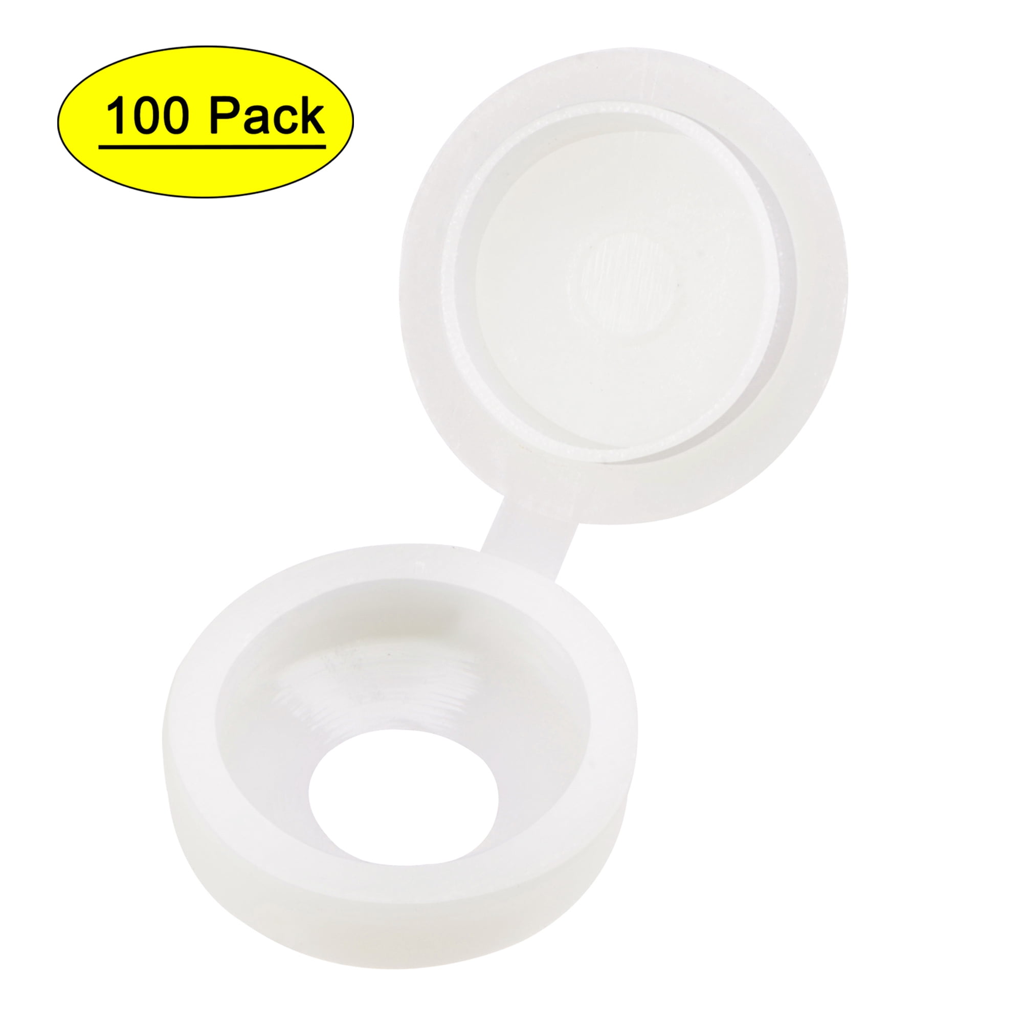 Uxcell Plastic Hinged Screw Cover Caps Hole Fold Snaps Washer Beige ...