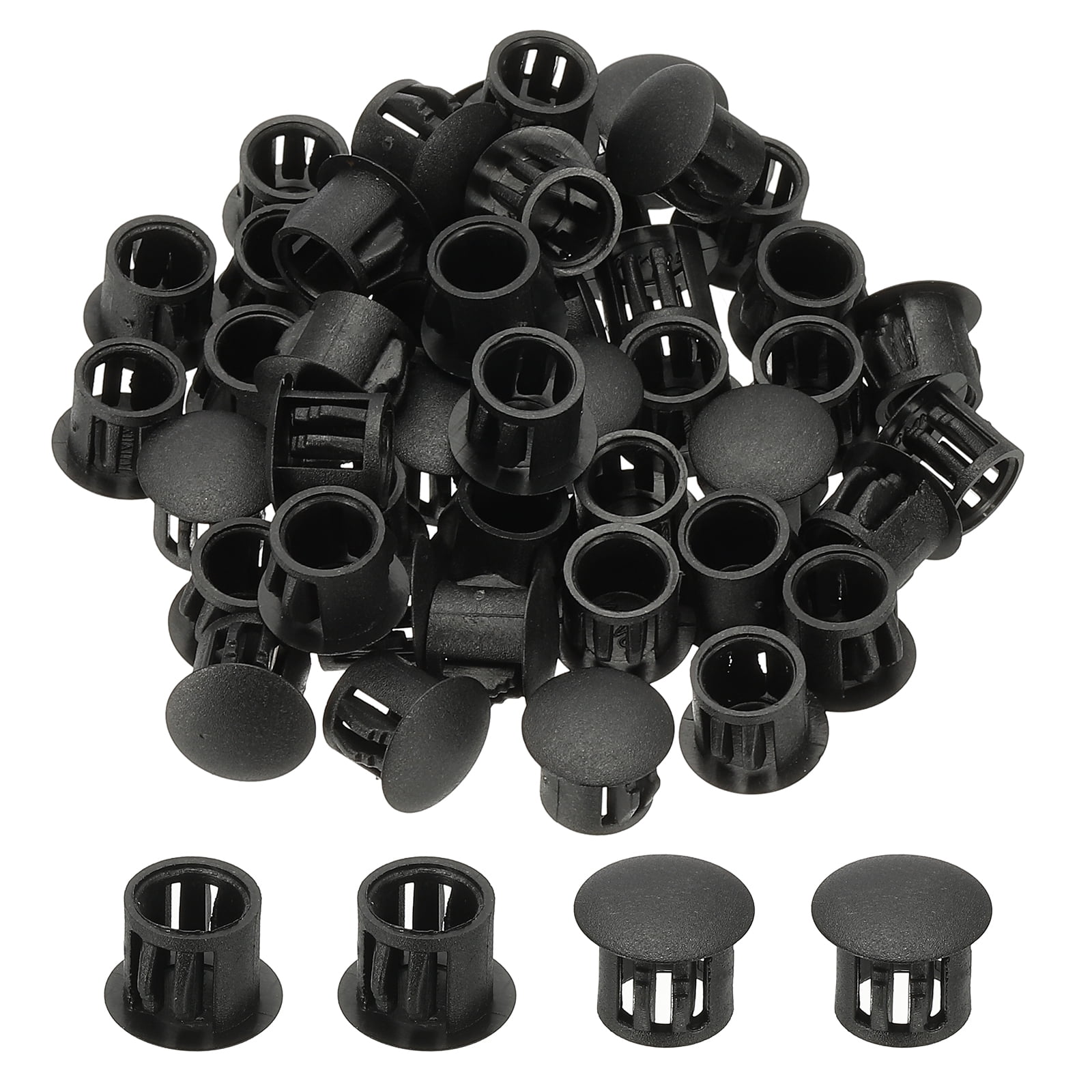 Uxcell Plastic Hole Plugs, 48 Pcs 1/5" Round Panel Plug Snap Flush Type ...