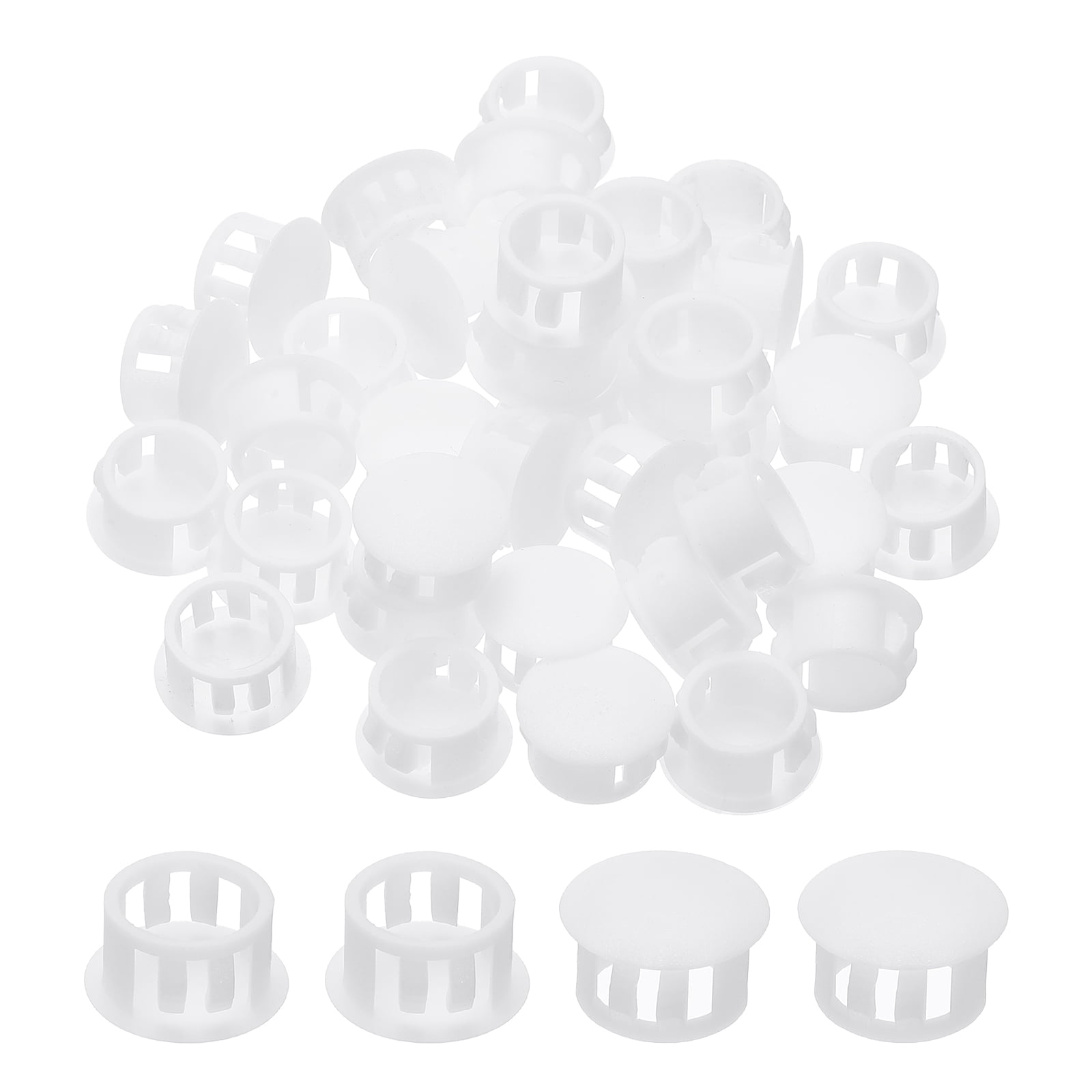 Uxcell Plastic Hole Plugs, 48 Pcs 3/5"(15mm) Plastic Plugs Screw Hole ...