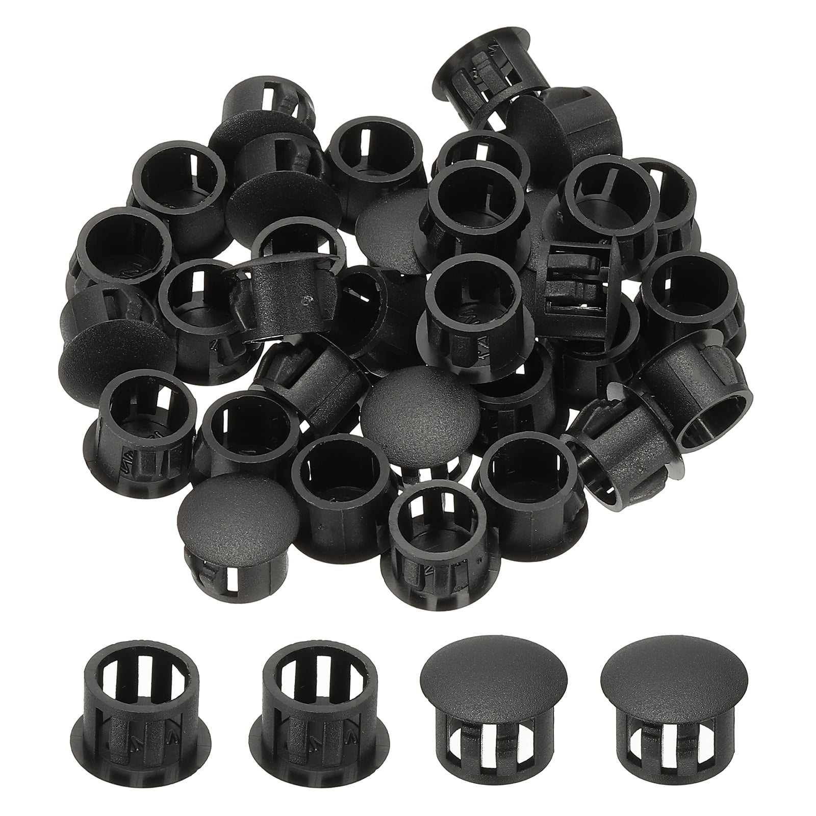 Uxcell Plastic Hole Plugs, 48 Pcs 1/5" Round Panel Plug Snap Flush Type ...