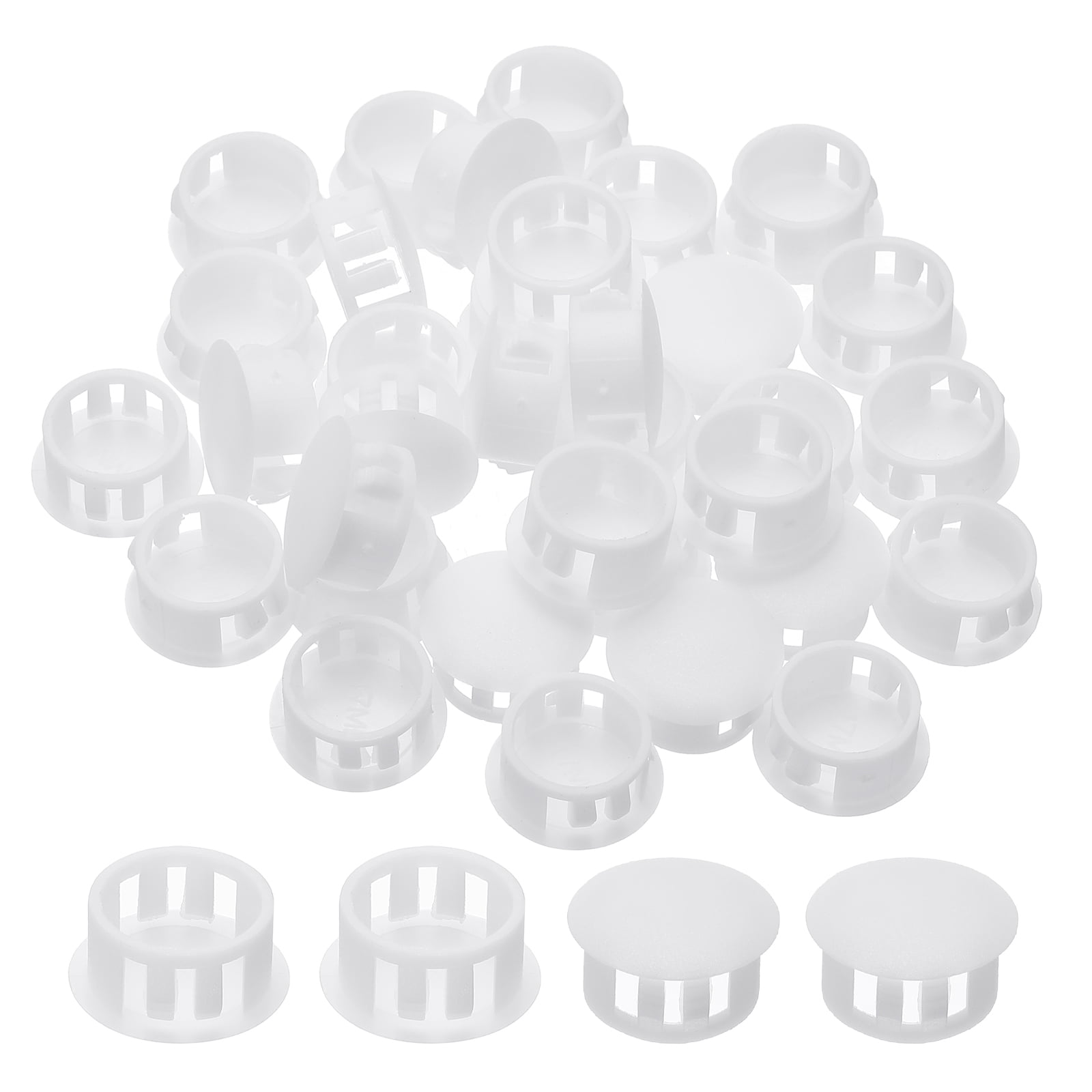 Uxcell Plastic Hole Plugs, 48 Pcs 1/5" Round Panel Plug Snap Flush Type ...