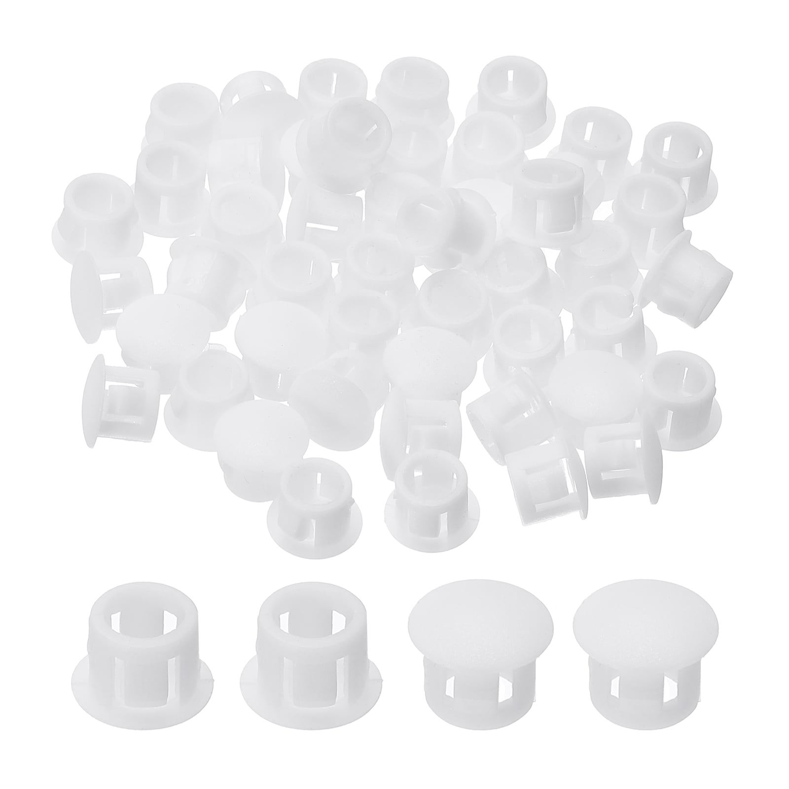 Uxcell Plastic Hole Plugs, 48 Pcs 2/7"(7mm) Plastic Plugs Screw Hole ...